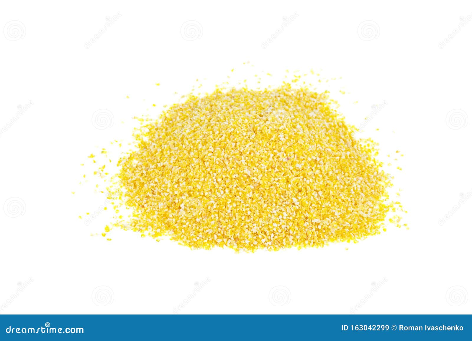 Pile of Corn Groats Isolated on White Stock Image - Image of groats ...