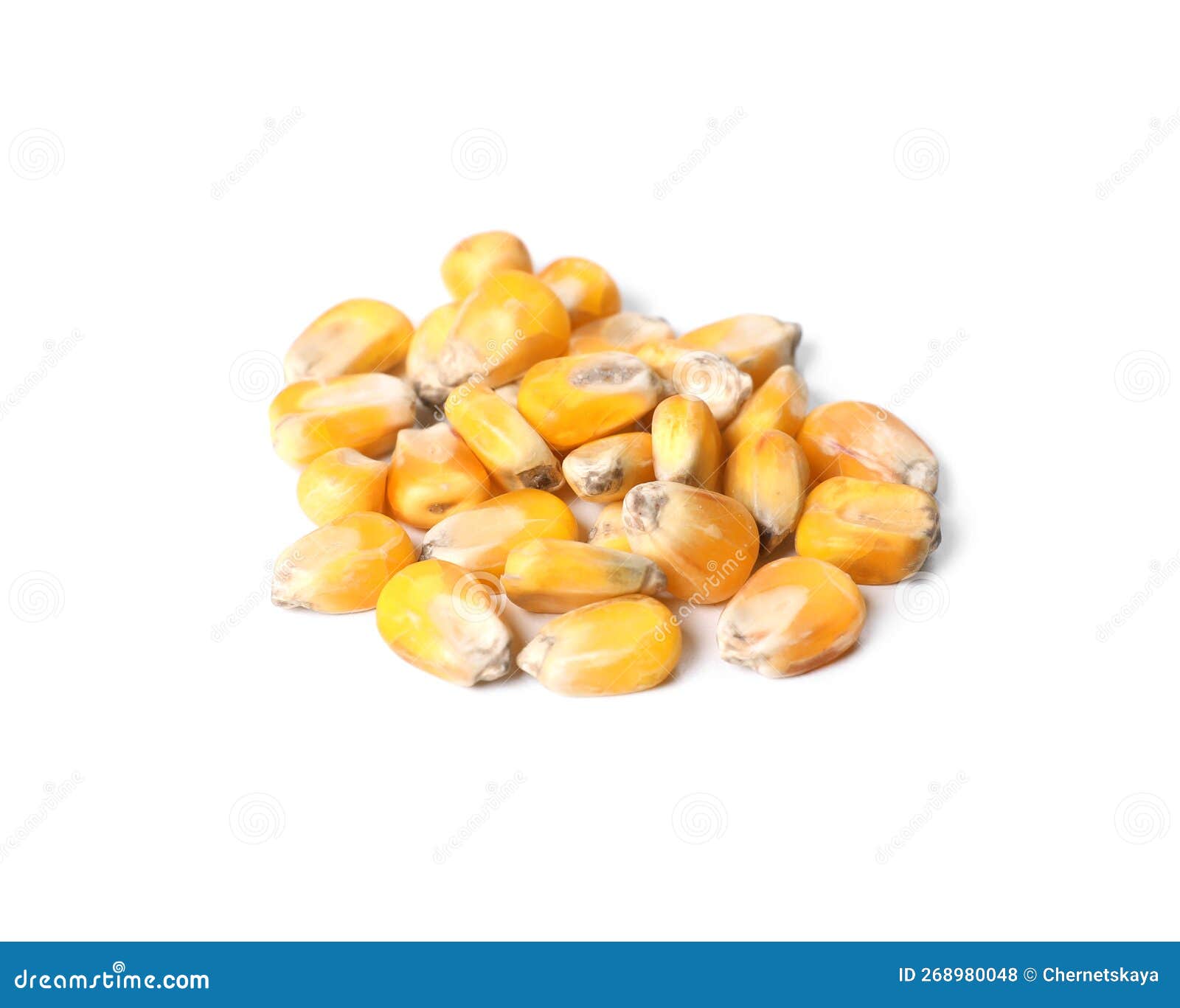 Pile of Corn Seeds on White Background Stock Photo - Image of heap ...