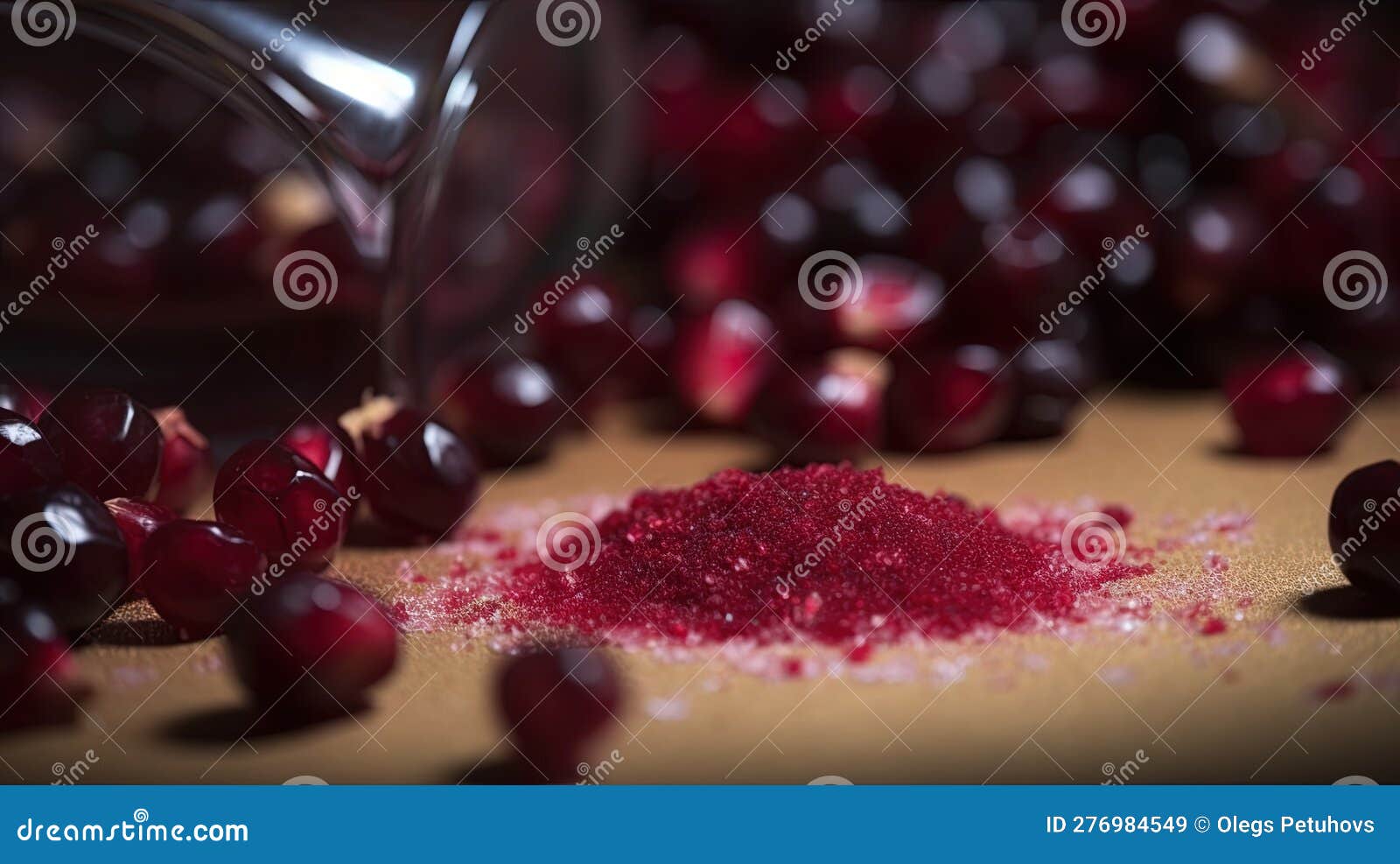 A Pile of Cranberry Powder Sitting on Top of a Table Stock Illustration ...