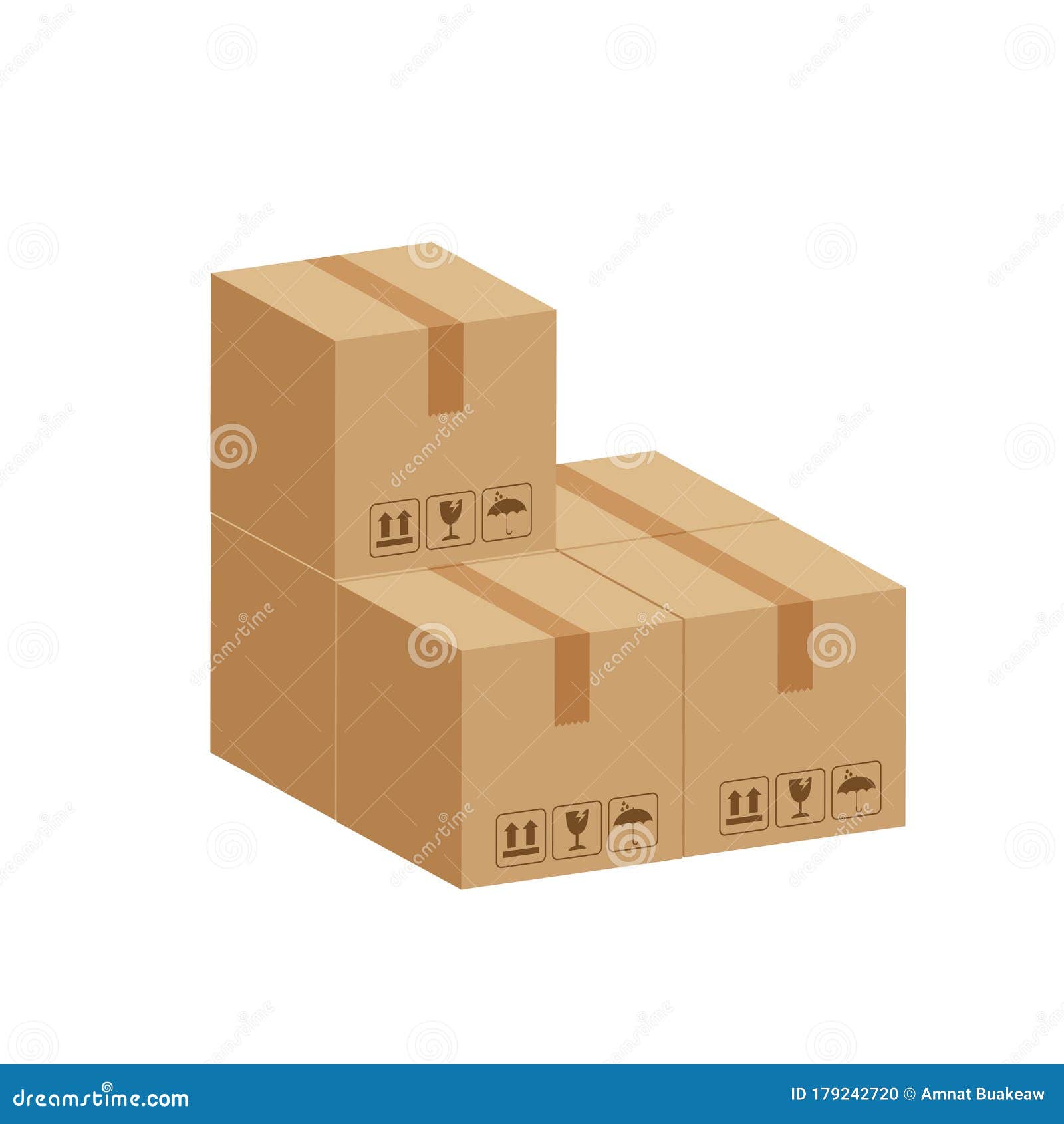 Pile Crate Boxes 3d Cube, Cardboard Box for Factory Warehouse Storage ...
