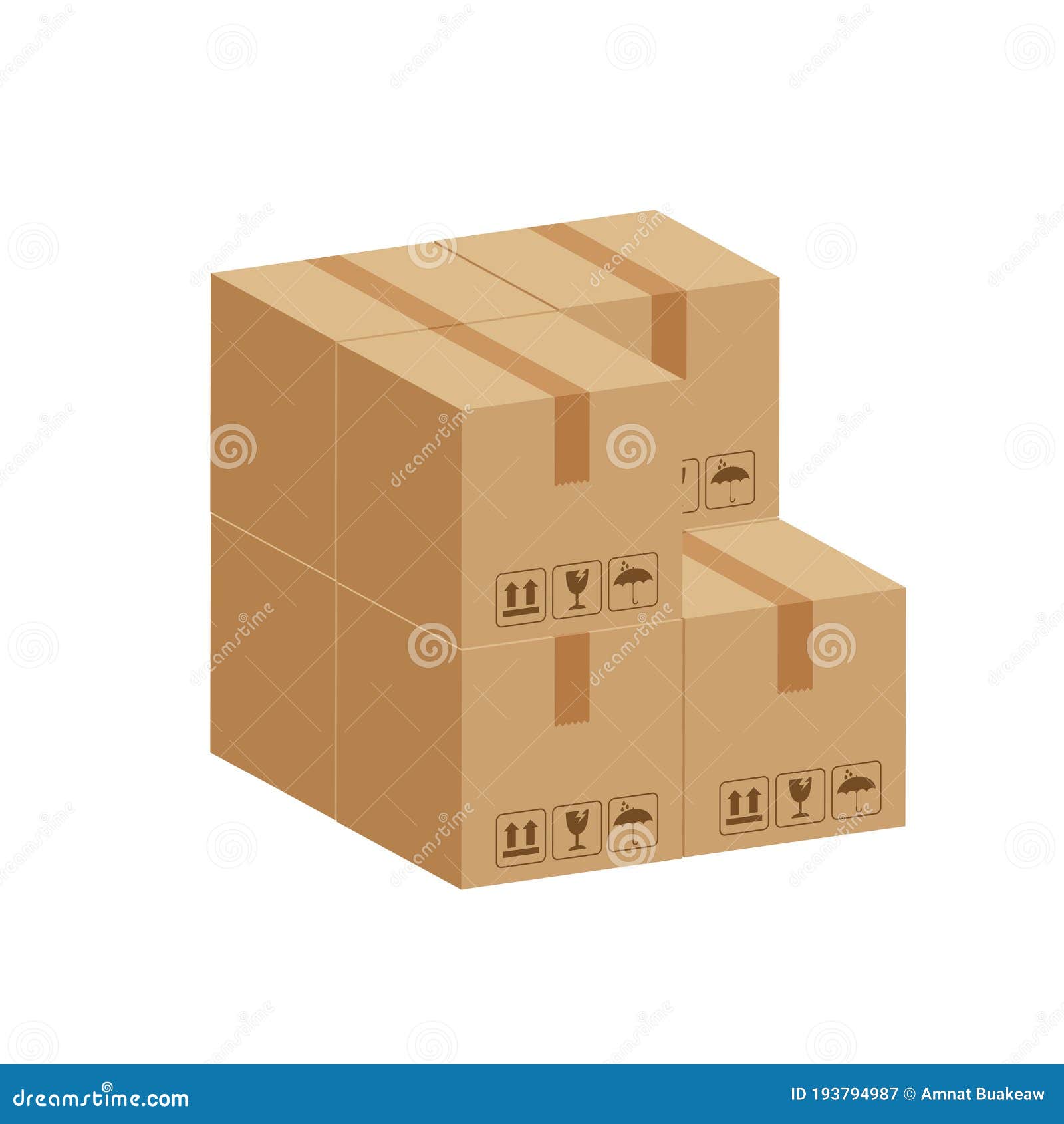 Pile Crate Boxes 3d Cube, Cardboard Box For Factory Warehouse Storage ...