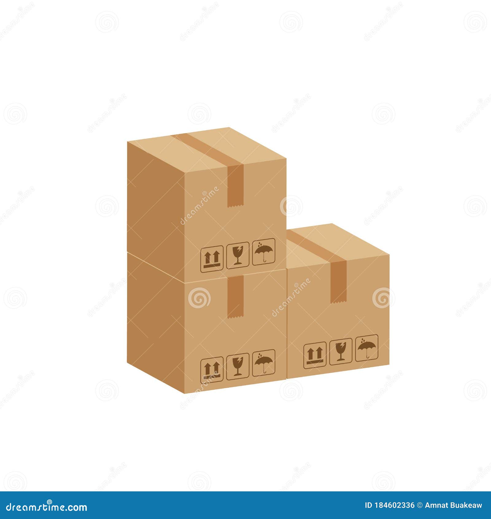 Pile Crate Boxes 3d Cube, Cardboard Box For Factory Warehouse Storage ...