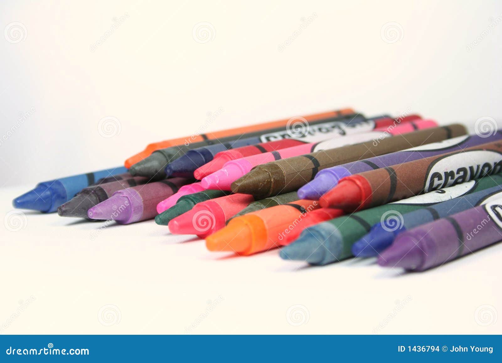 A pile of crayons stock photo. Image of rainbow, drawing - 1436794