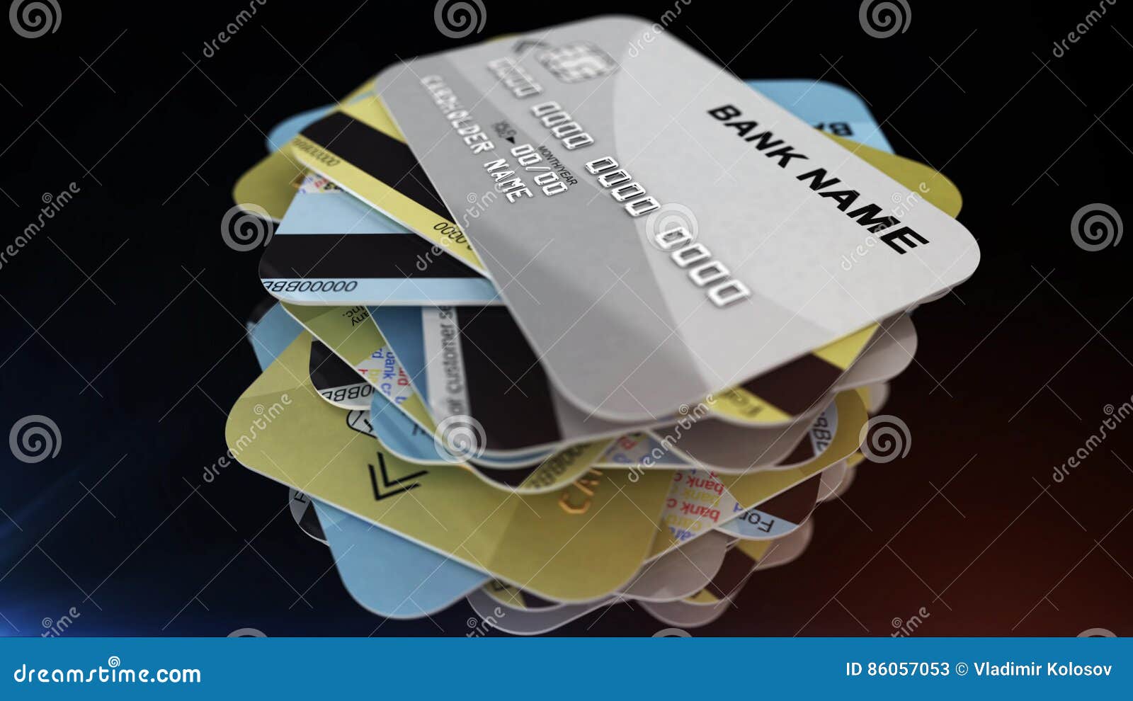 A pile of credit cards stock illustration. Illustration of online ...