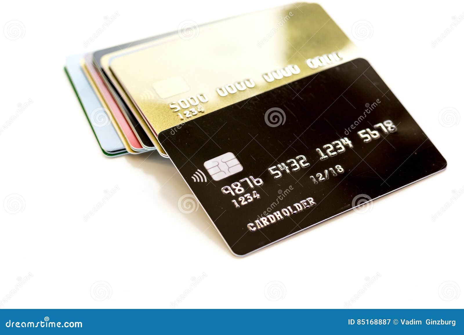 Pile of Credit Cards on White Background Editorial Photography - Image ...