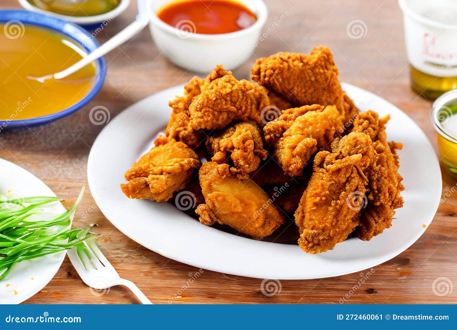 Pile Of Crispy Fried Chicken Generative AI Stock Image | CartoonDealer ...