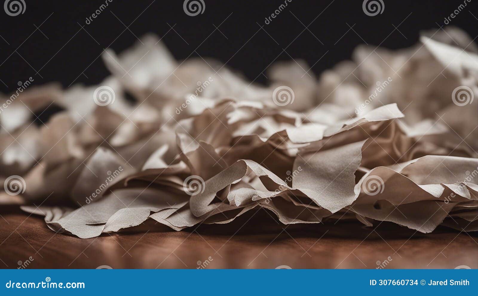 A Pile of Crumpled Paper on a Table Stock Illustration - Illustration ...