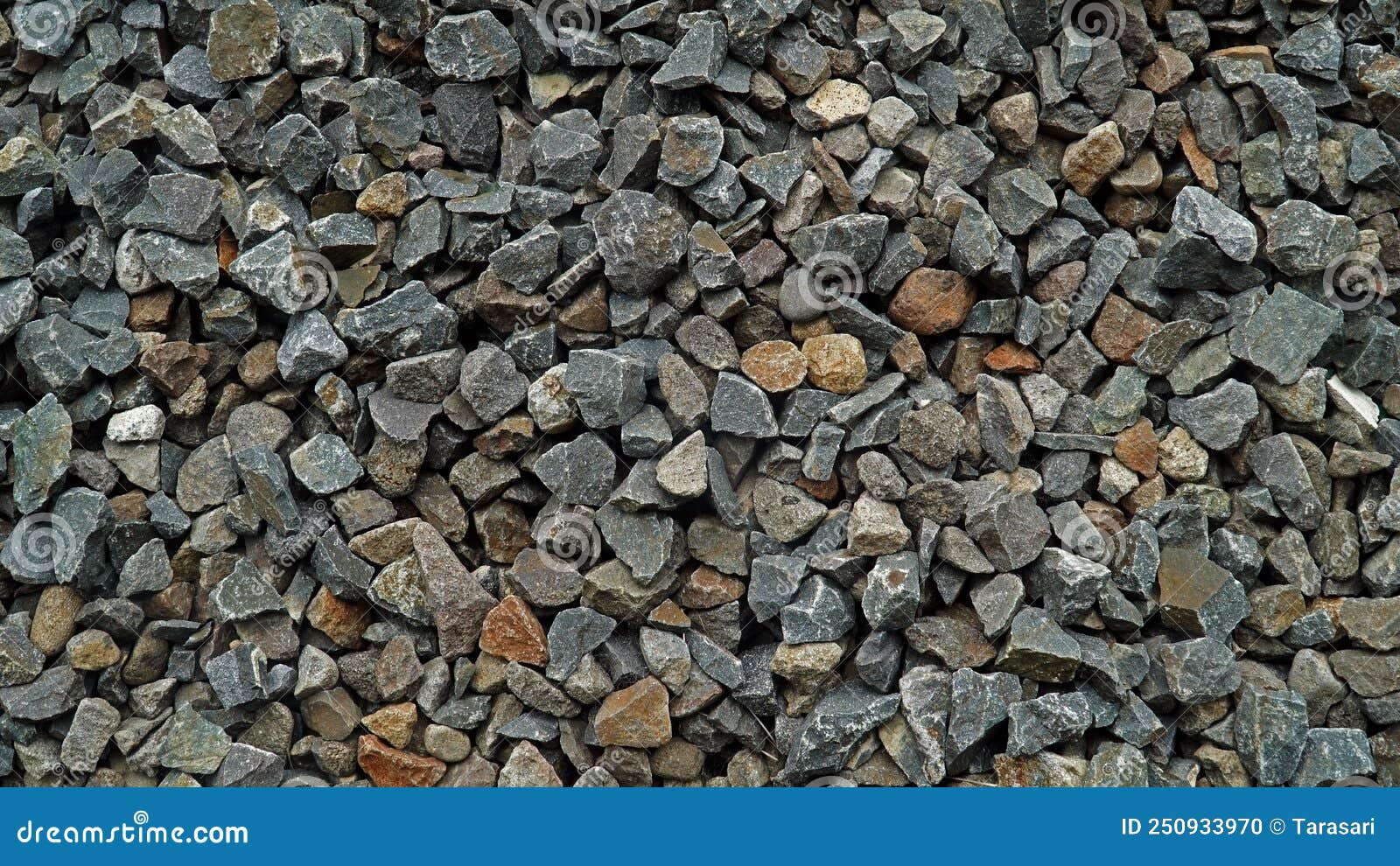Pile of crushed pebbles stock photo. Image of road, material - 250933970