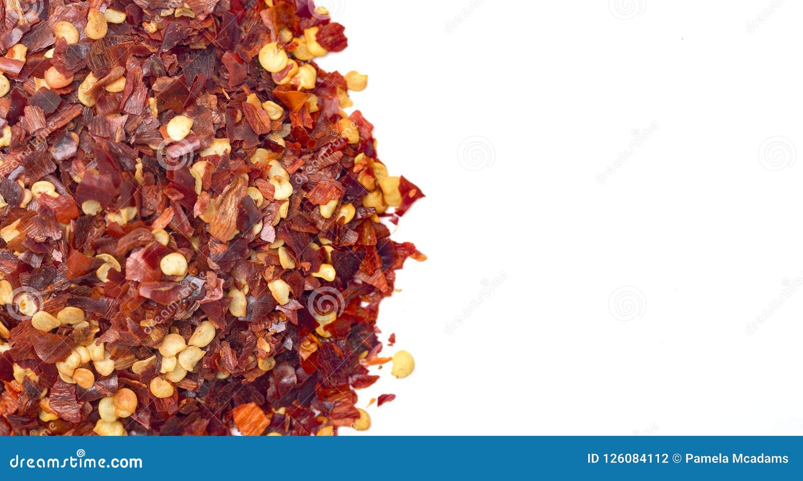 Crushed Red Pepper on a White Background Stock Photo - Image of crushed ...