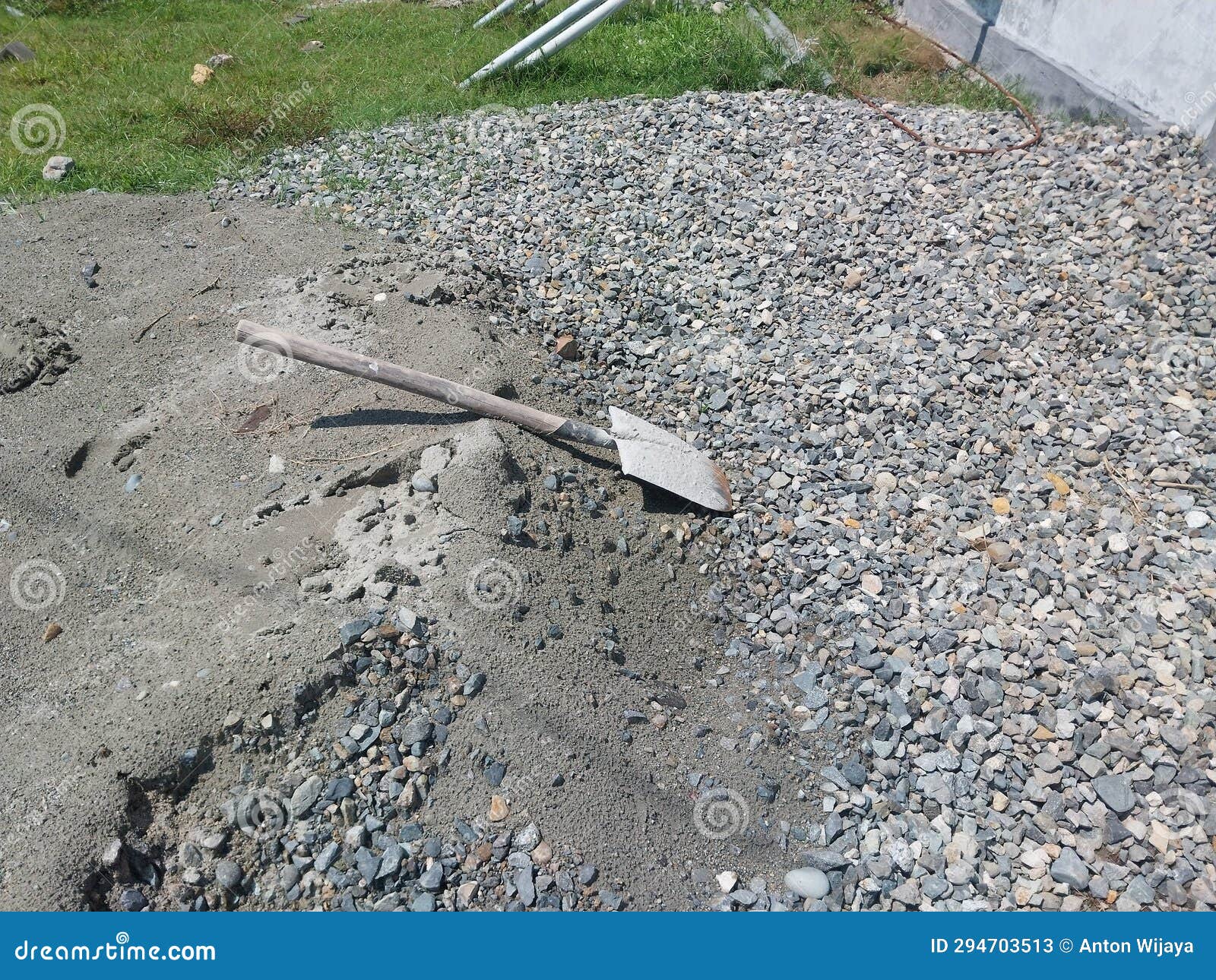 A Pile of Crushed or Split Stone Stock Image - Image of land ...