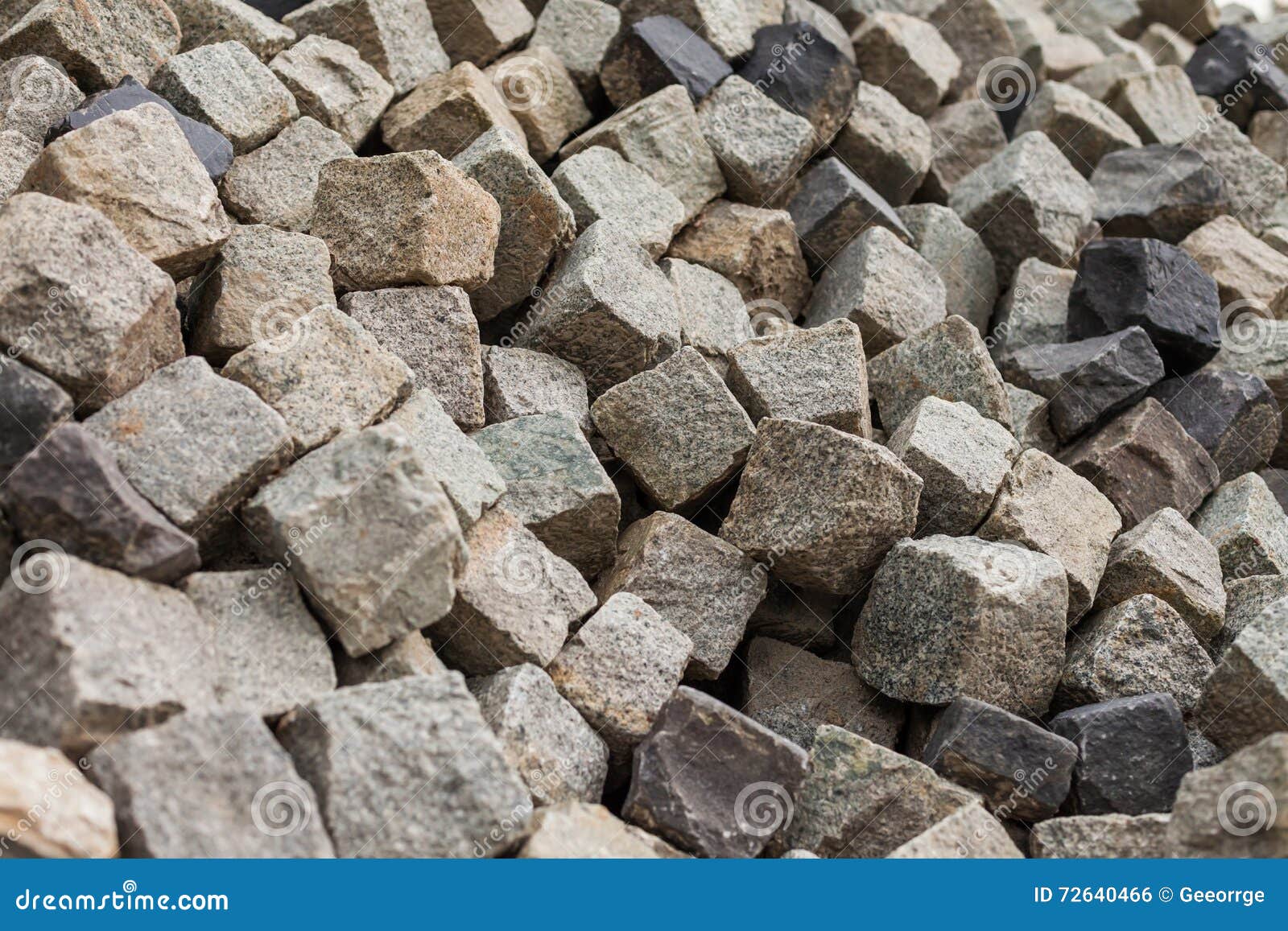 Pile of Cubic Stones for Paving Stock Photo - Image of mess, pile: 72640466