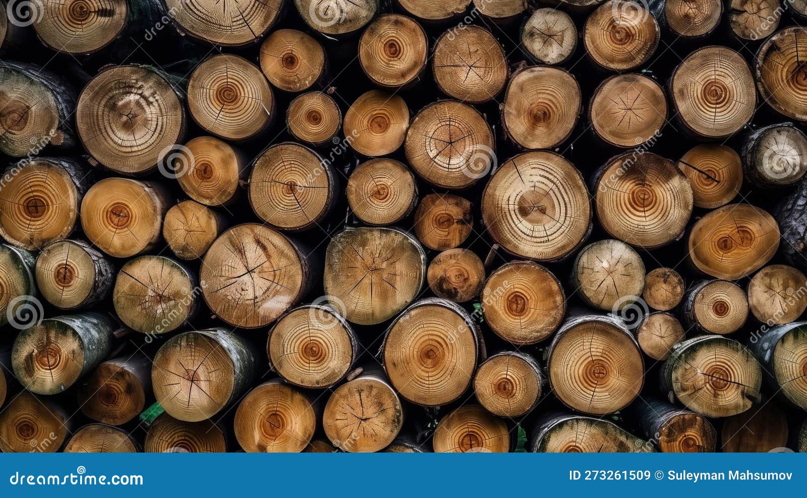 Pile of Cut Tree Trunks and Branches Arranged Together in Forest As ...