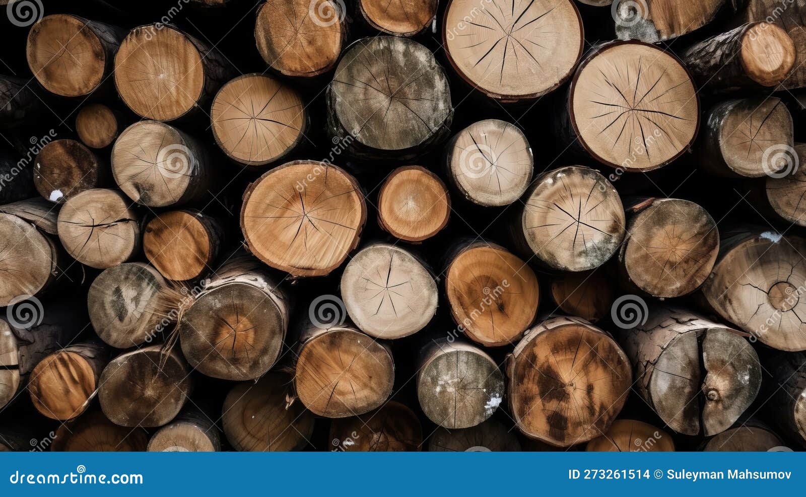 Pile of Cut Tree Trunks and Branches Arranged Together in Forest As ...