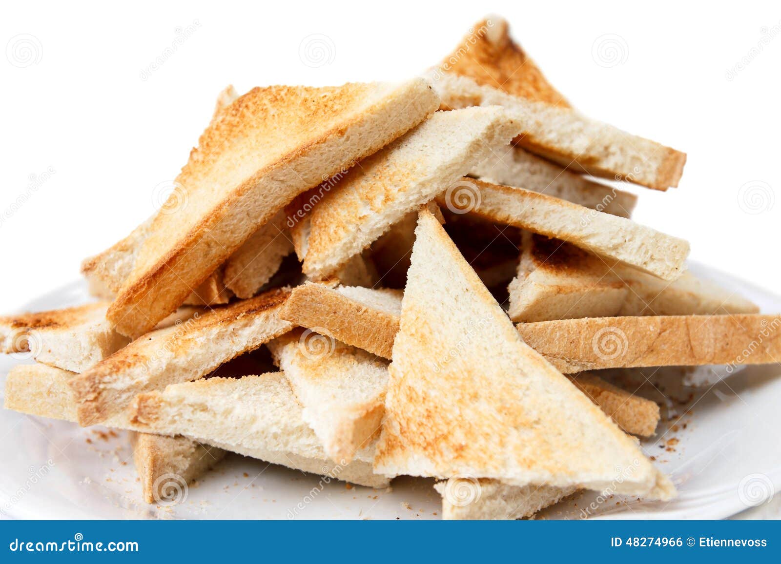Pile of cut white toast. stock photo. Image of freshly - 48274966