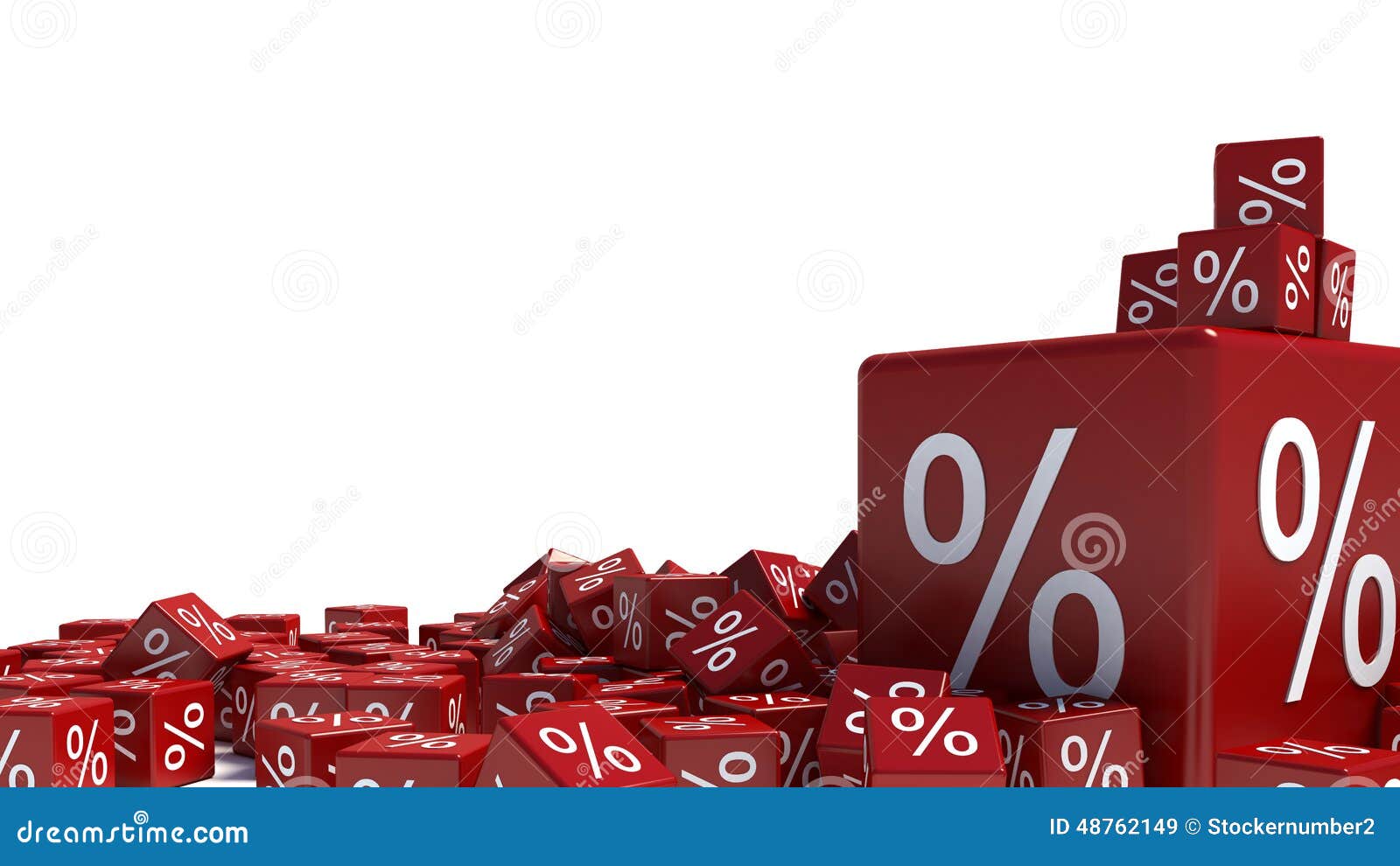 Pile of 3d Discount Cubes. Background Stock Illustration - Illustration ...