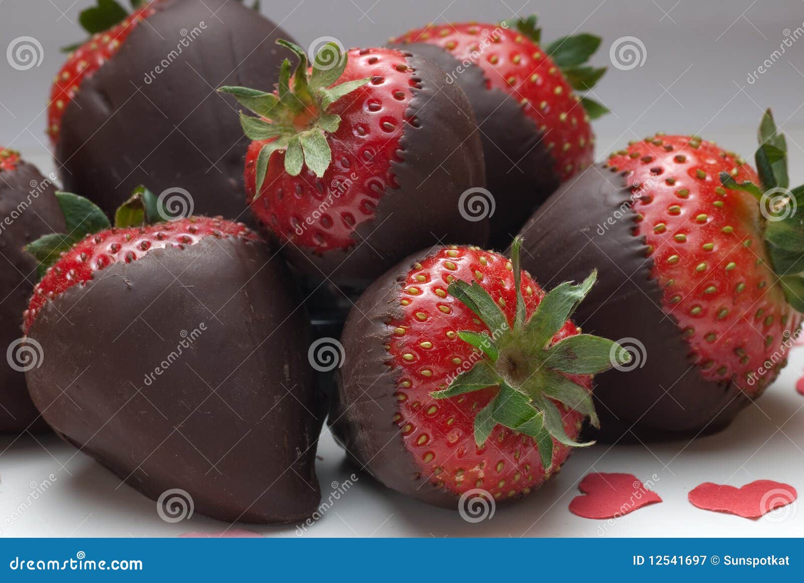 Pile of Dark Chocolate Covered Strawberries Stock Image - Image of dark ...