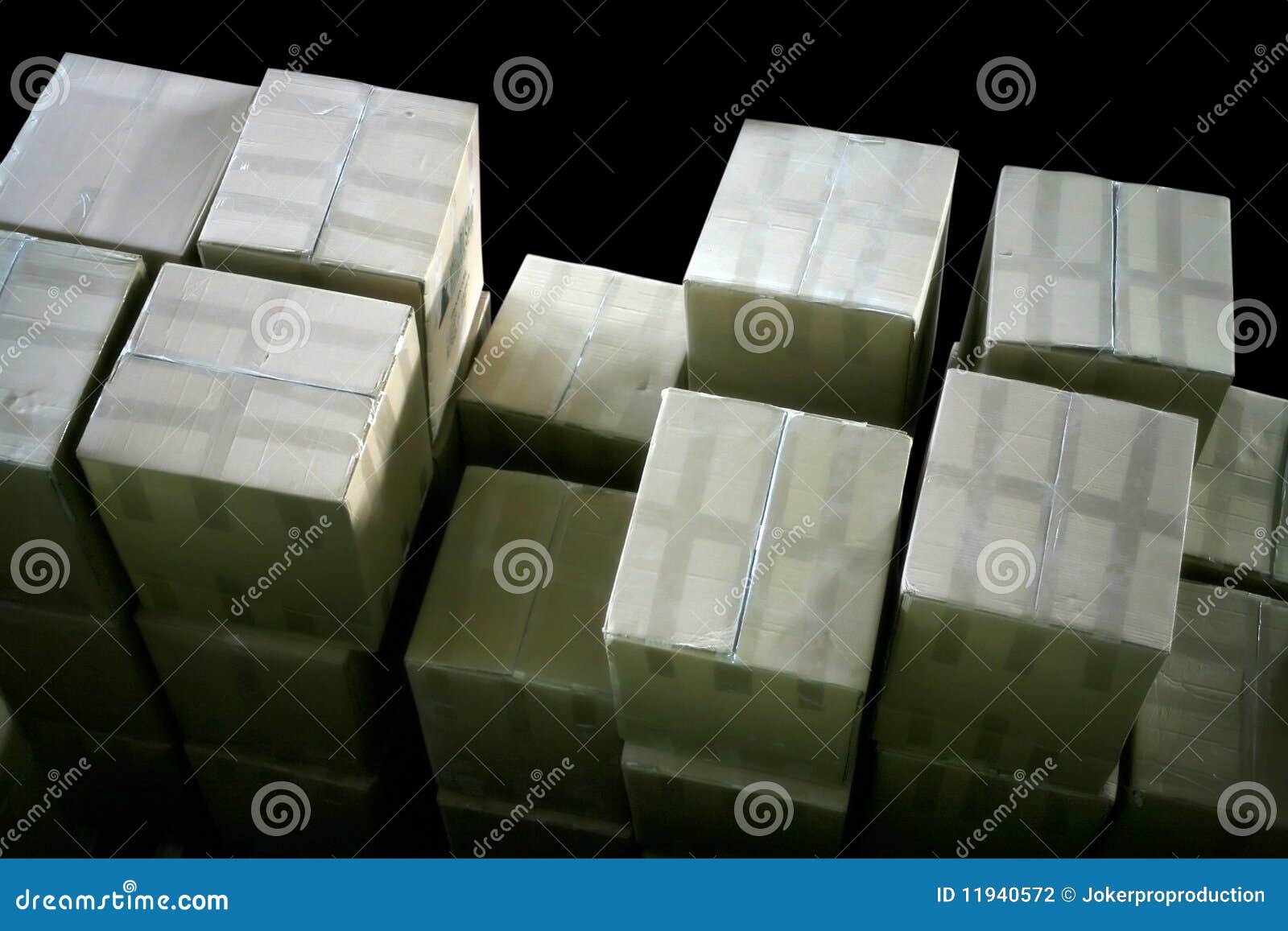 Pile de cartons photo stock. Image of maison, portez - 11940572