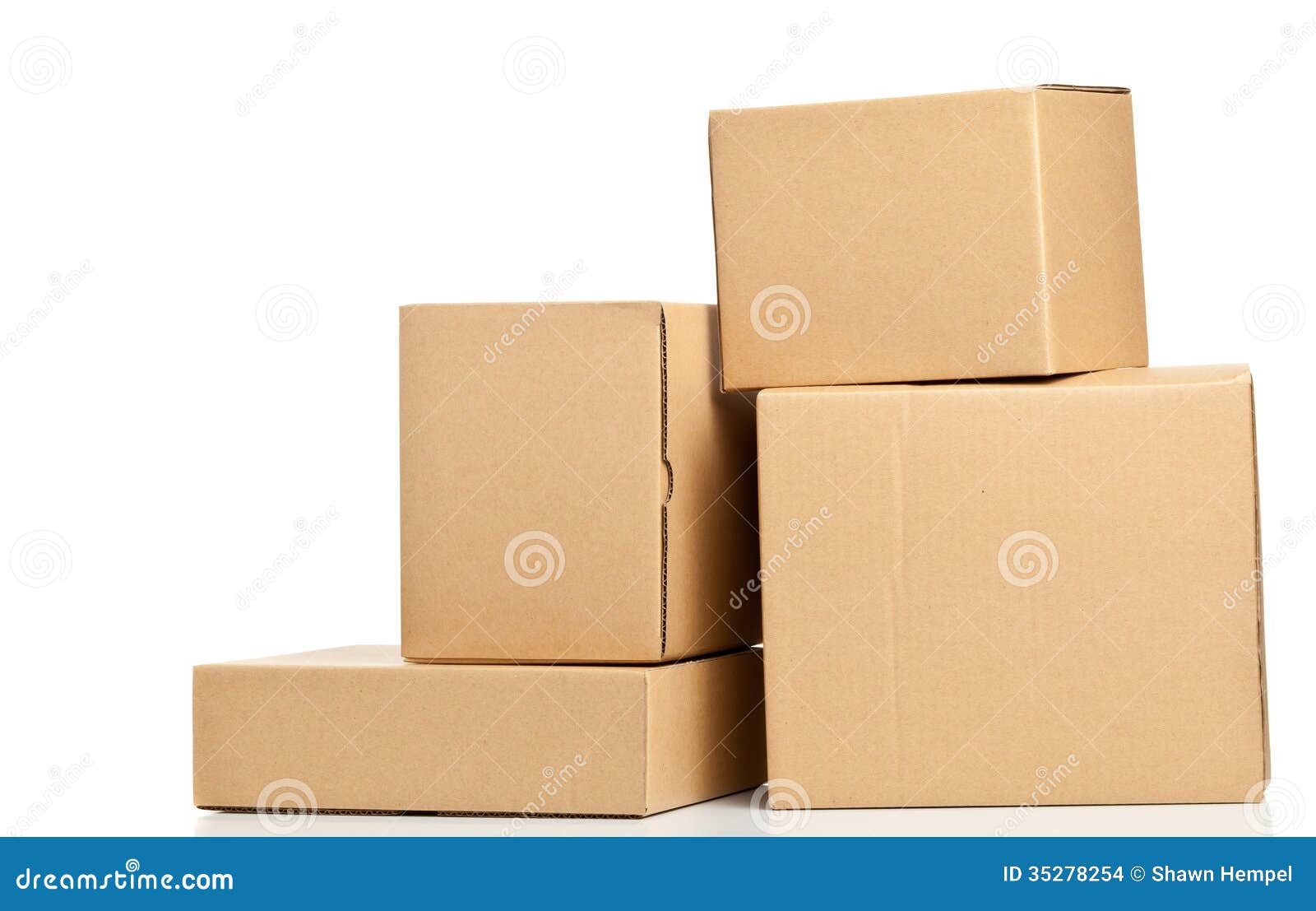 Pile de cartons photo stock. Image du expédition, cadre - 35278254