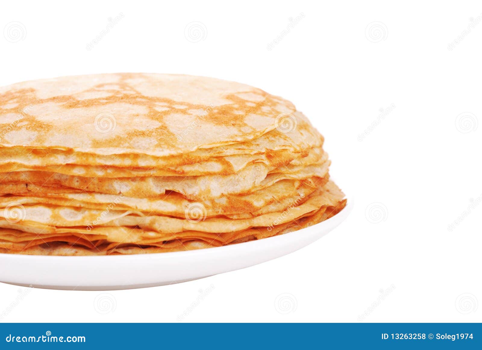 Pile De Crepes D'une Plaque Photo stock - Image du dessert, cercle ...