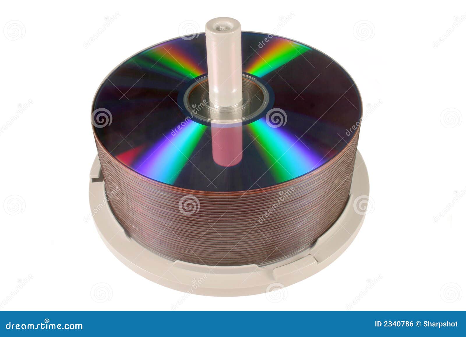 Pile de DVD/CD. photo stock. Image du multimédia, technologie - 2340786