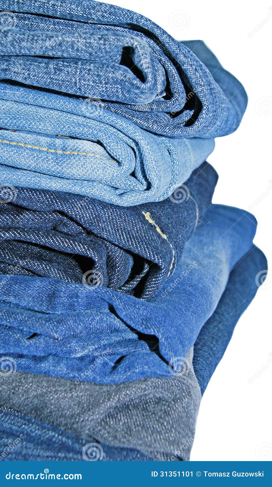 Pile de jeans image stock. Image du coton, denim, pantalon - 31351101