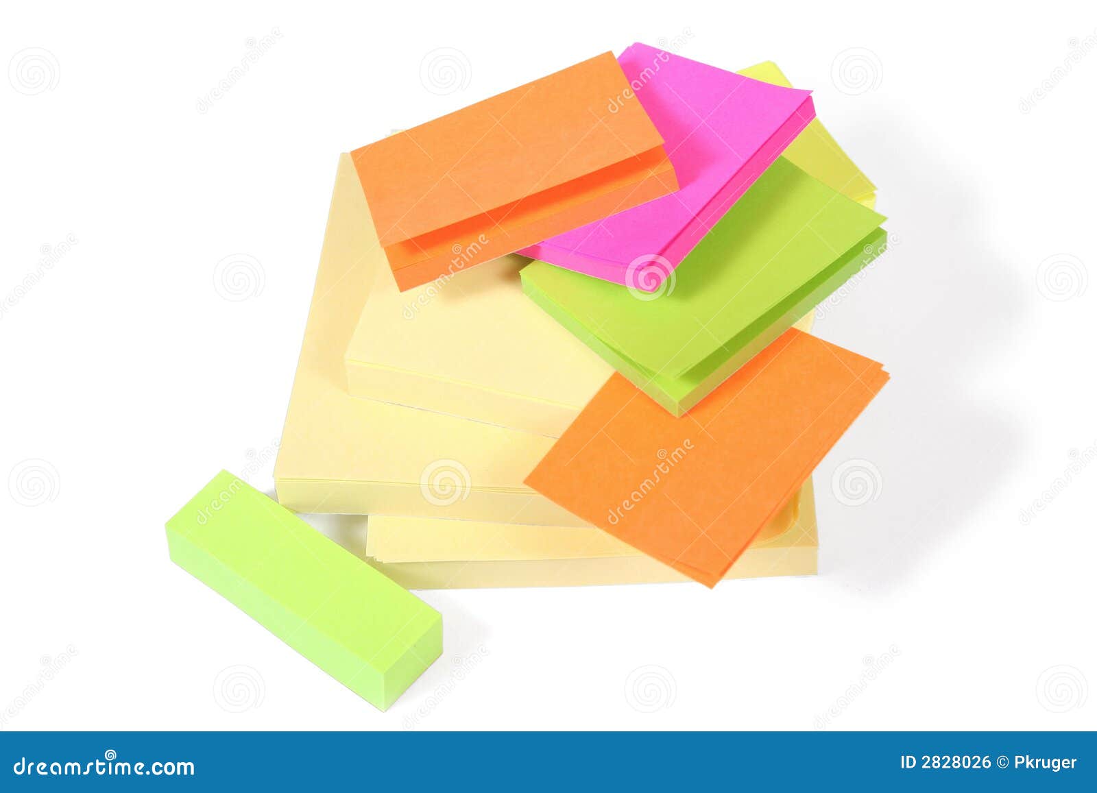 Pile de notes de post-it photo stock. Image du bureau - 2828026