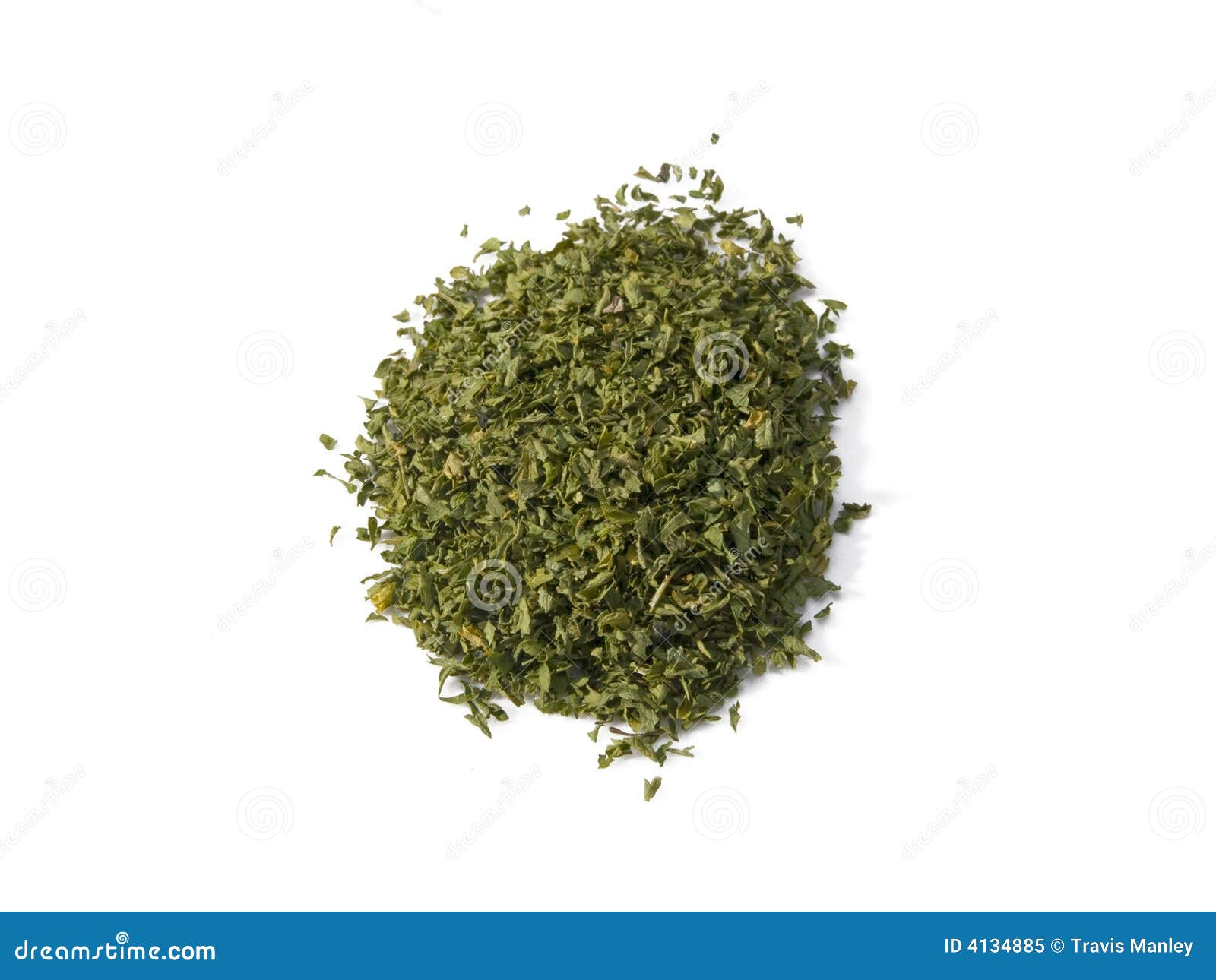 Pile de persil d'isolement image stock. Image du condiments - 4134885