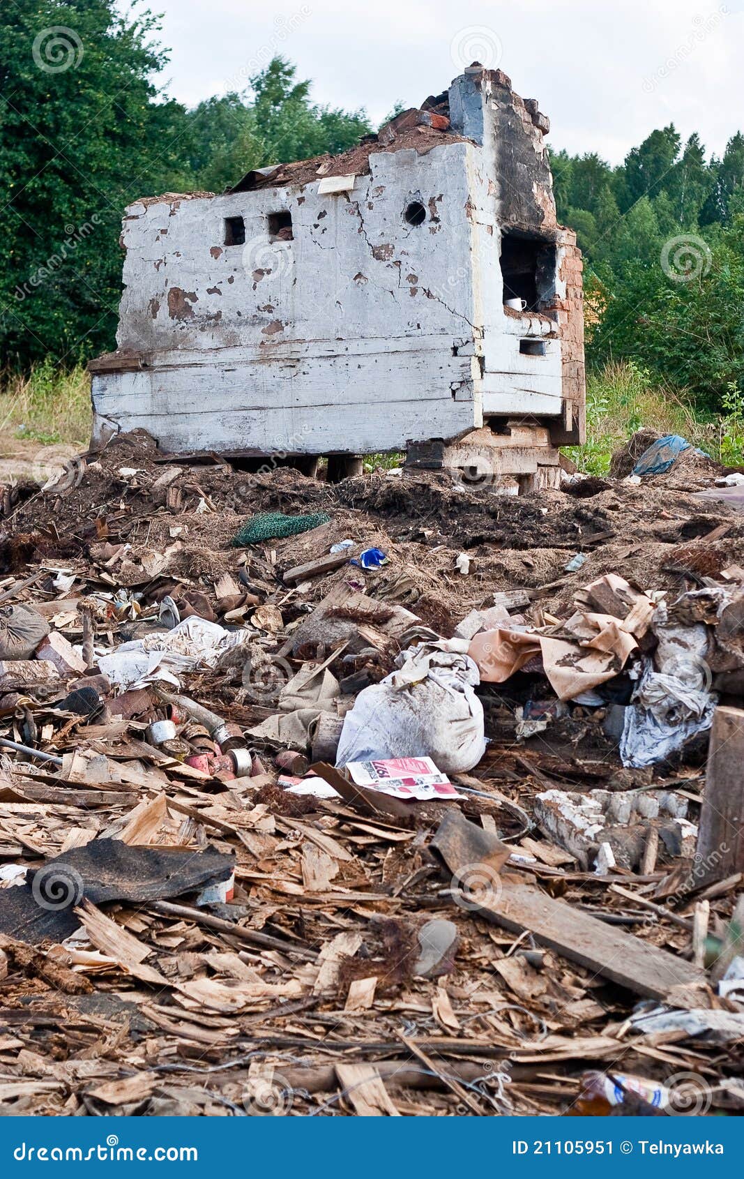 A pile of debris stock image. Image of accident, dispose - 21105951