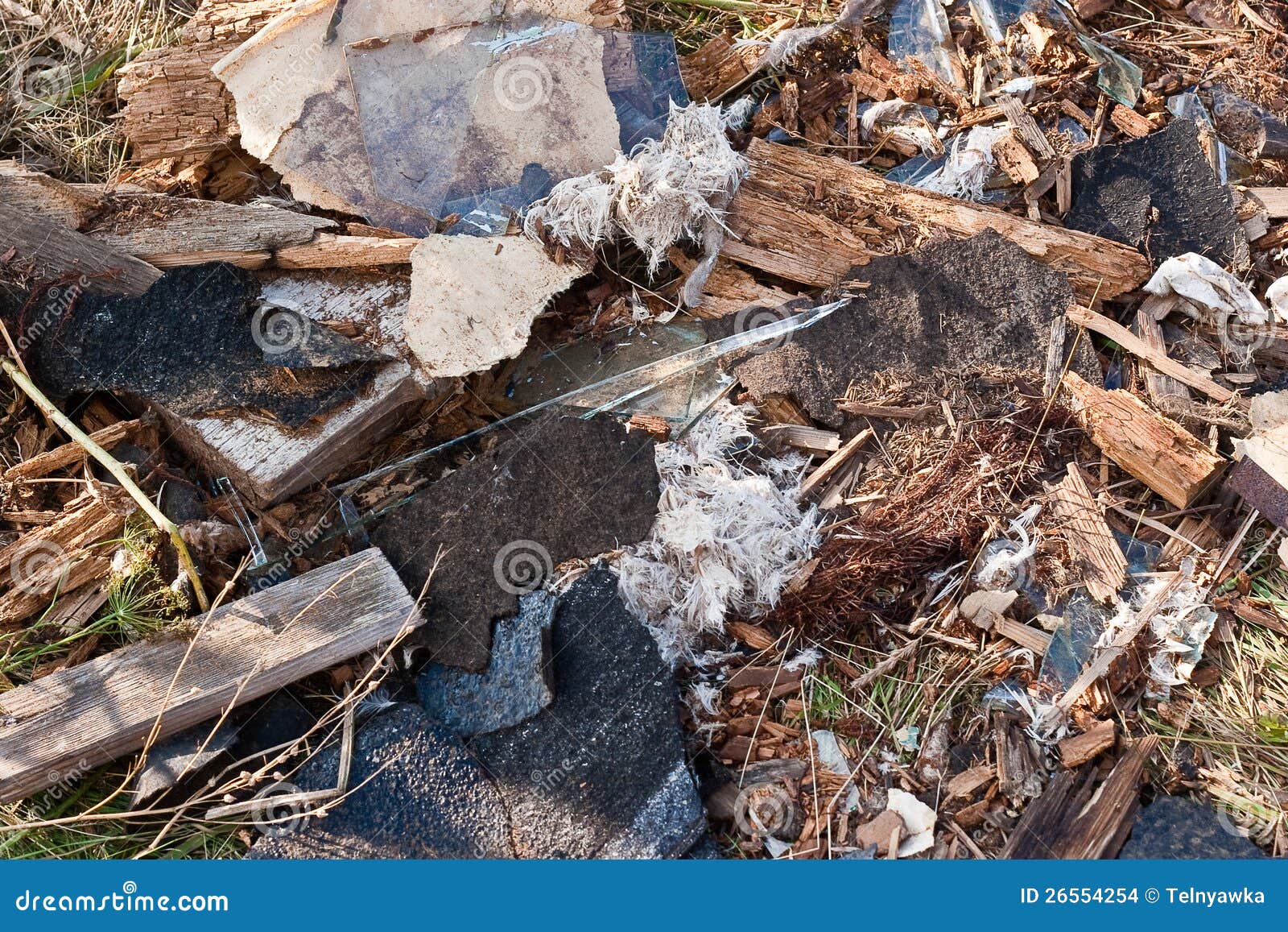 A pile of debris stock photo. Image of damage, crash - 26554254
