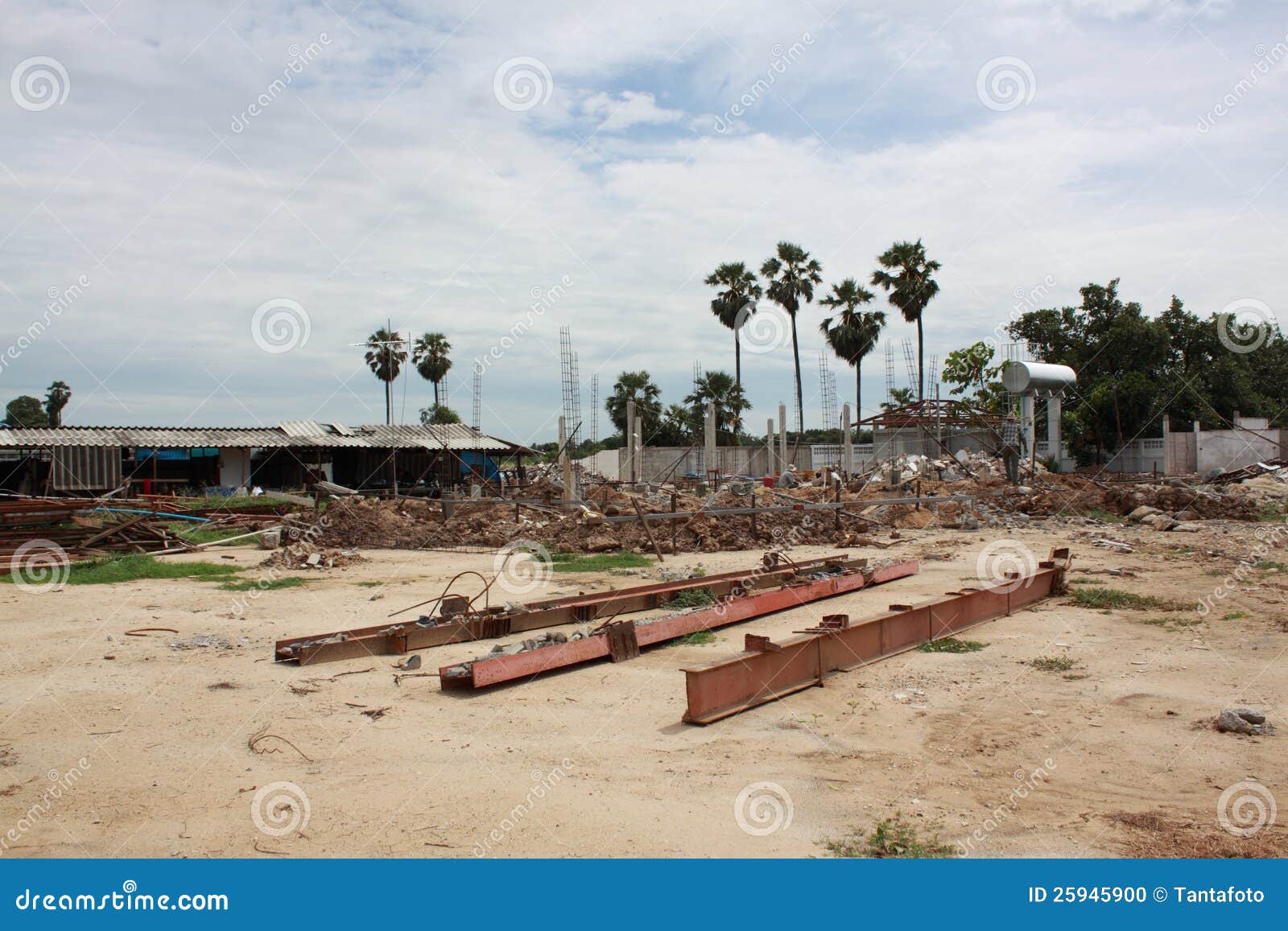 Pile of Debris of a Destroyed Building Stock Photo - Image of broken ...