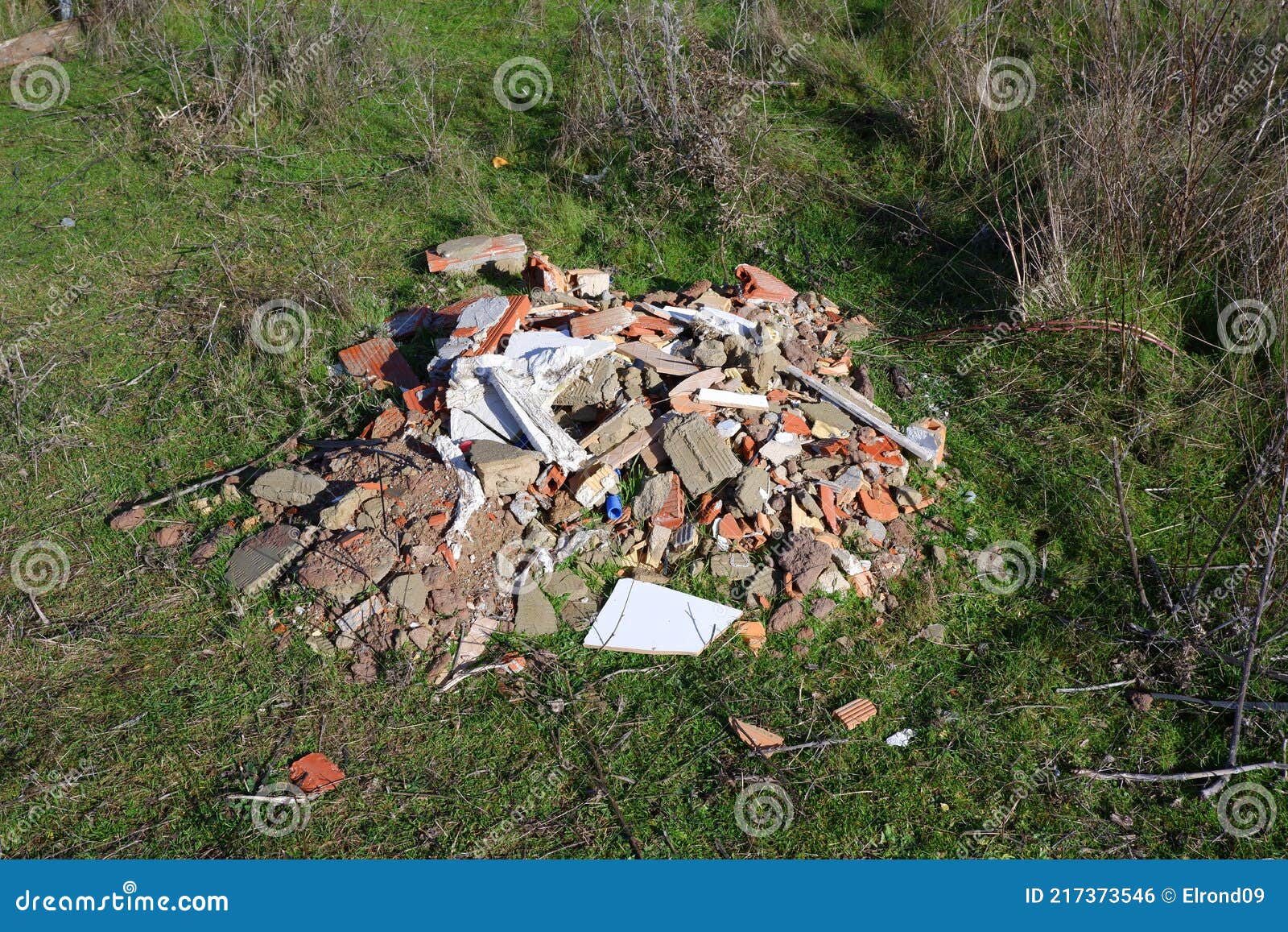 Pile of Debris in the Nature Stock Photo - Image of rubbish, disaster ...