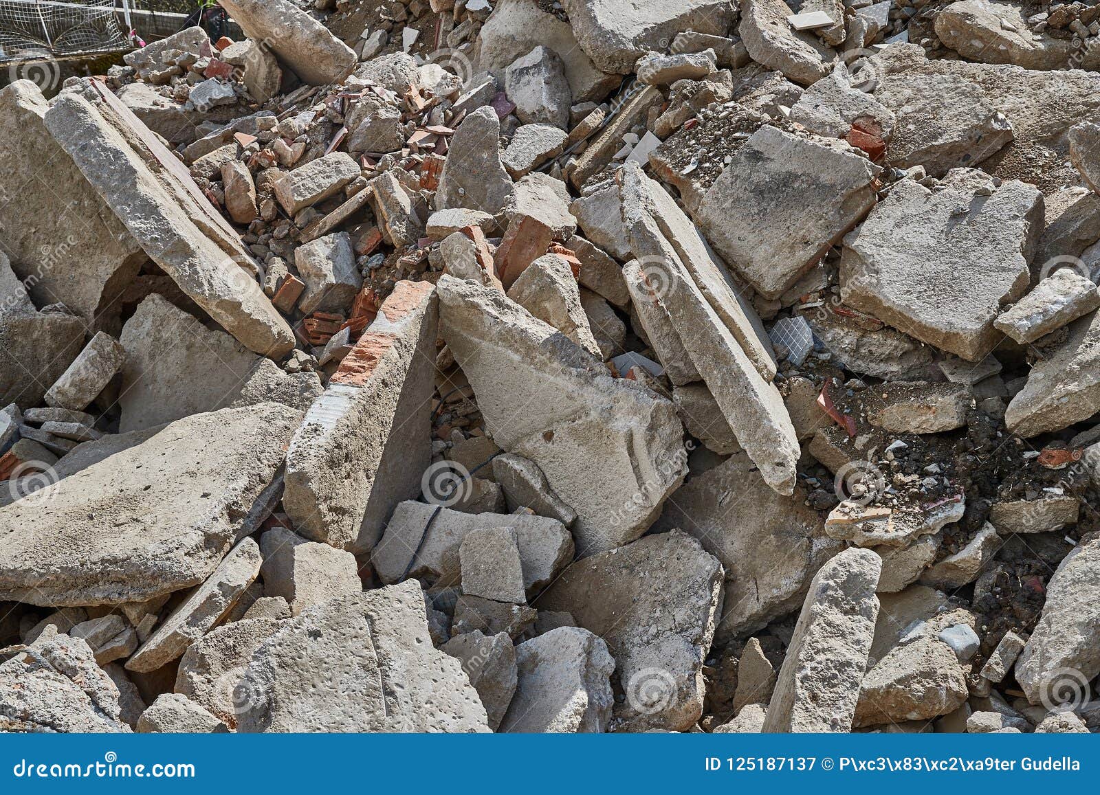 Pile of debris stock image. Image of construction, earthquake - 125187137