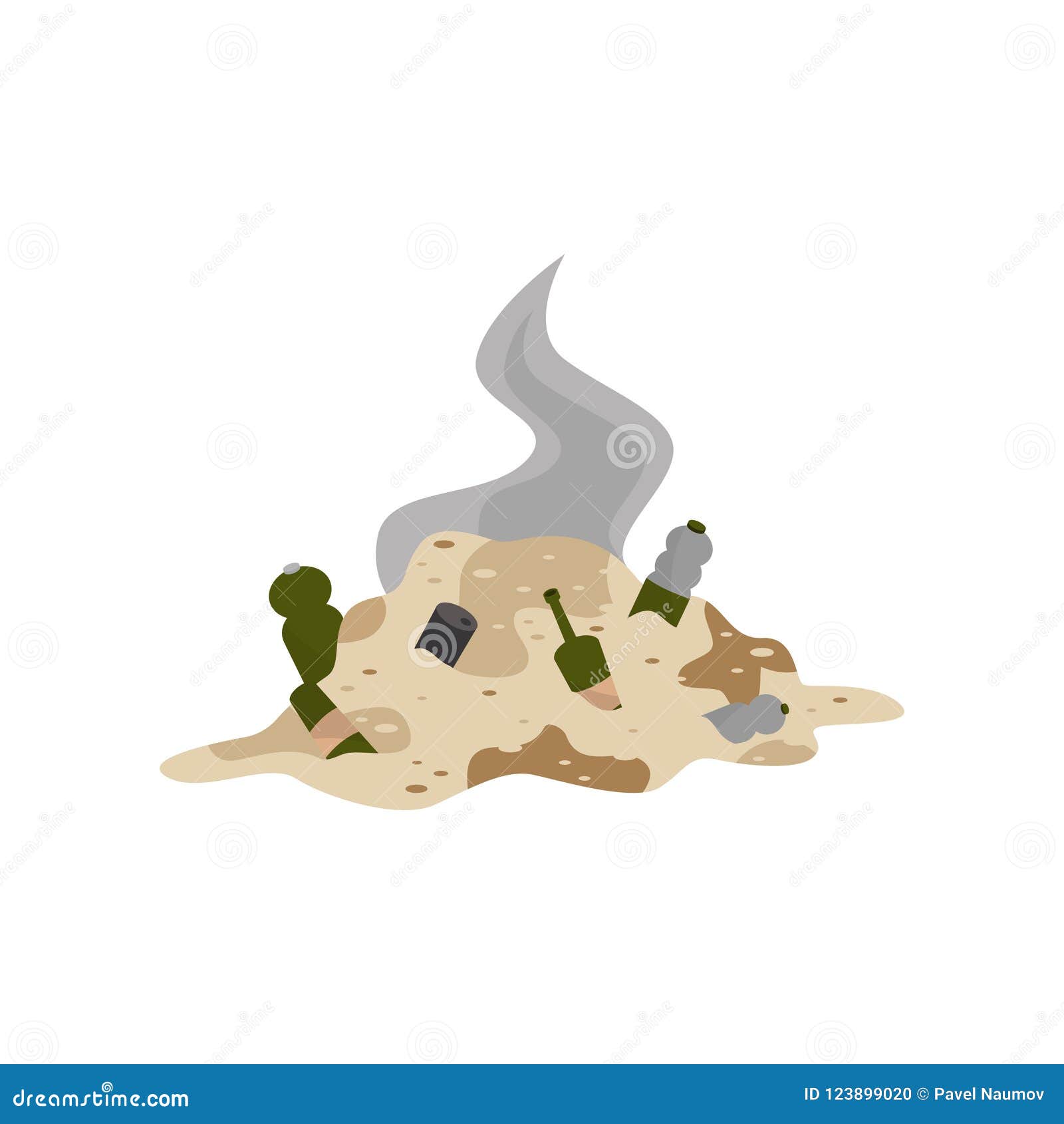 Pile Of Decaying Garbage, Environmental Pollution Problem Vector ...