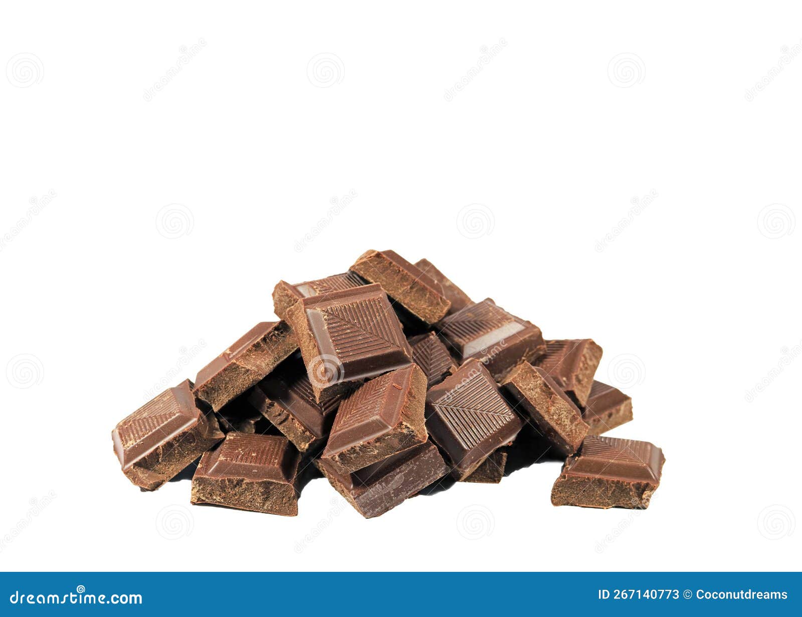 Pile of Delectable Chocolate Chunks on Transparent Background Stock ...