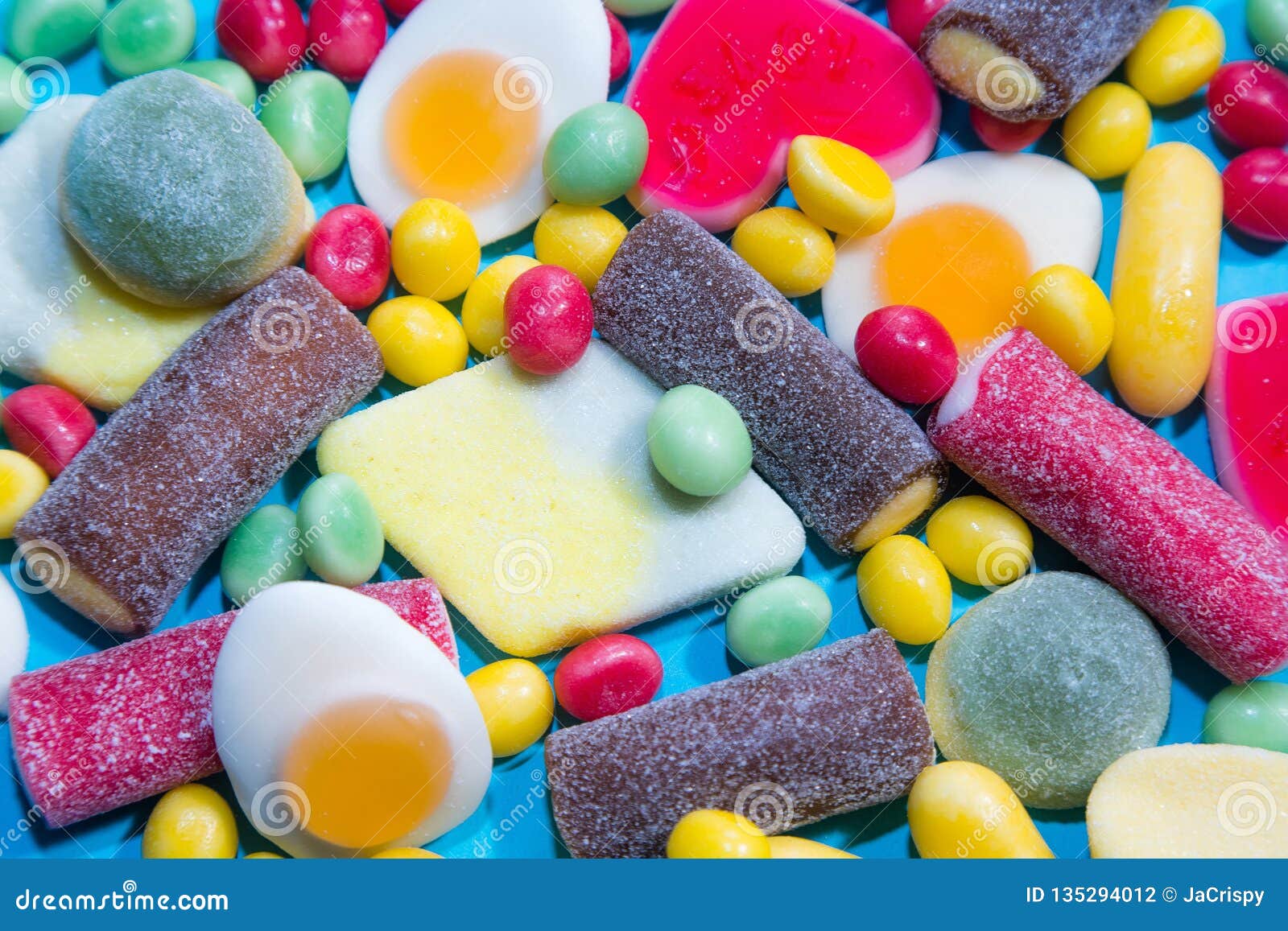 Pile of Delicious Colourful Chewing Candies Background. Colourful ...
