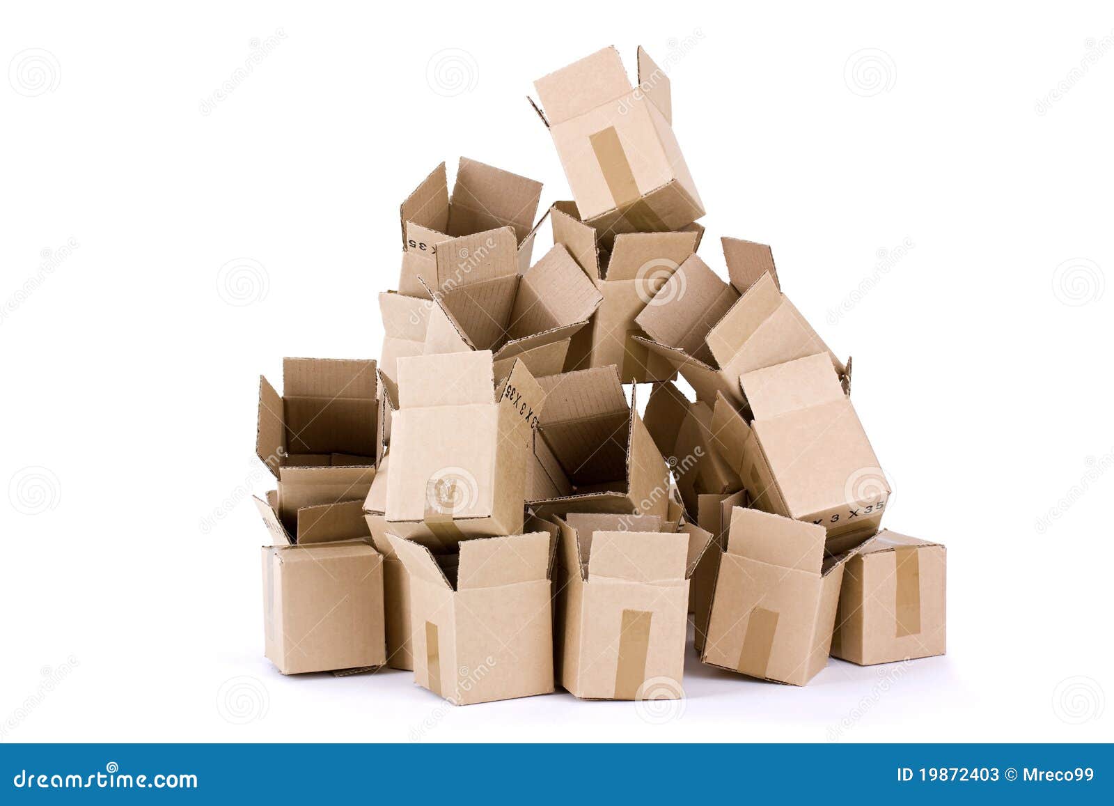 Pile Des Boîtes En Carton Vides Image stock - Image du cadres, livrez ...