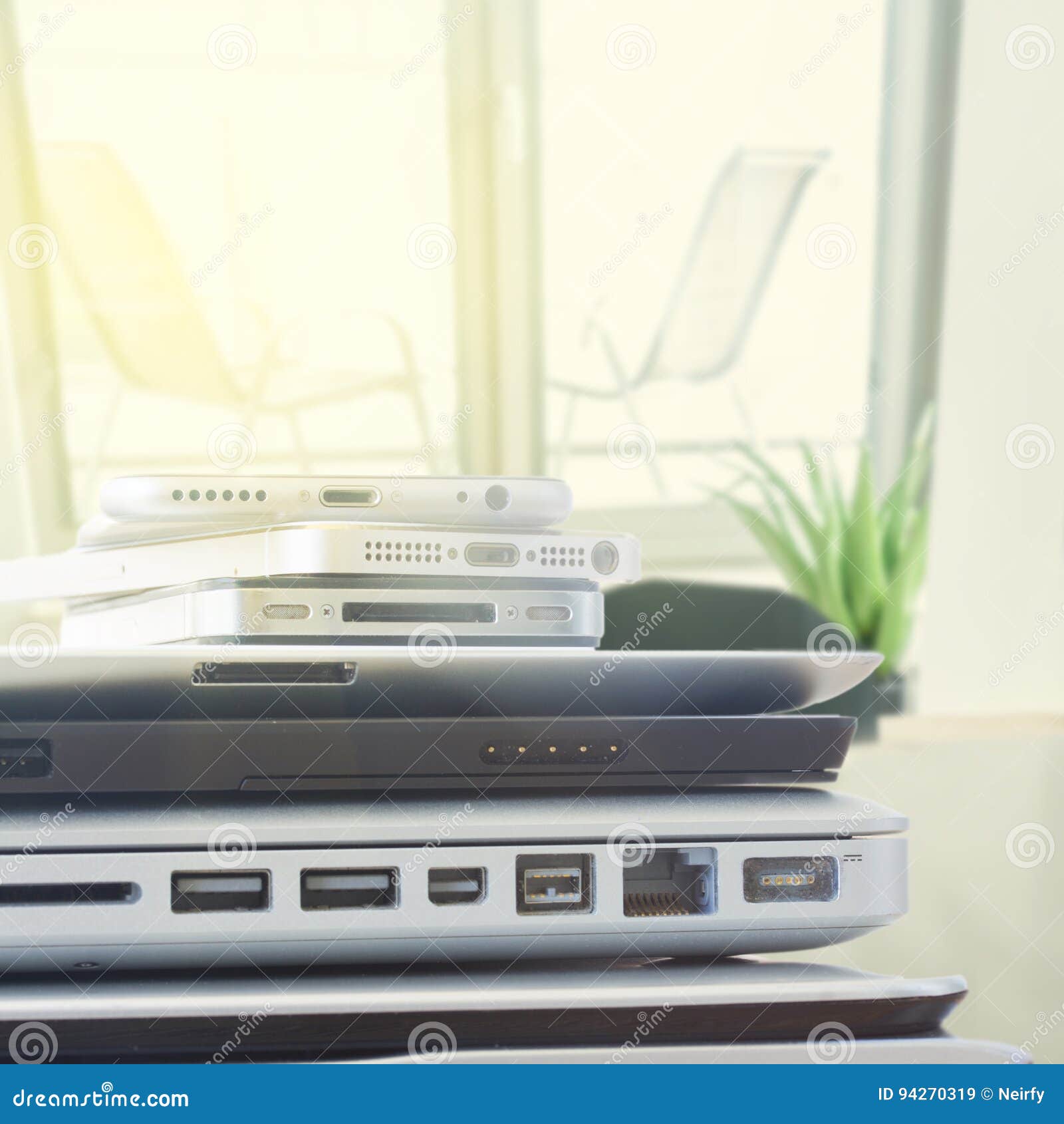 Pile of devices stock image. Image of networking, screen - 94270319