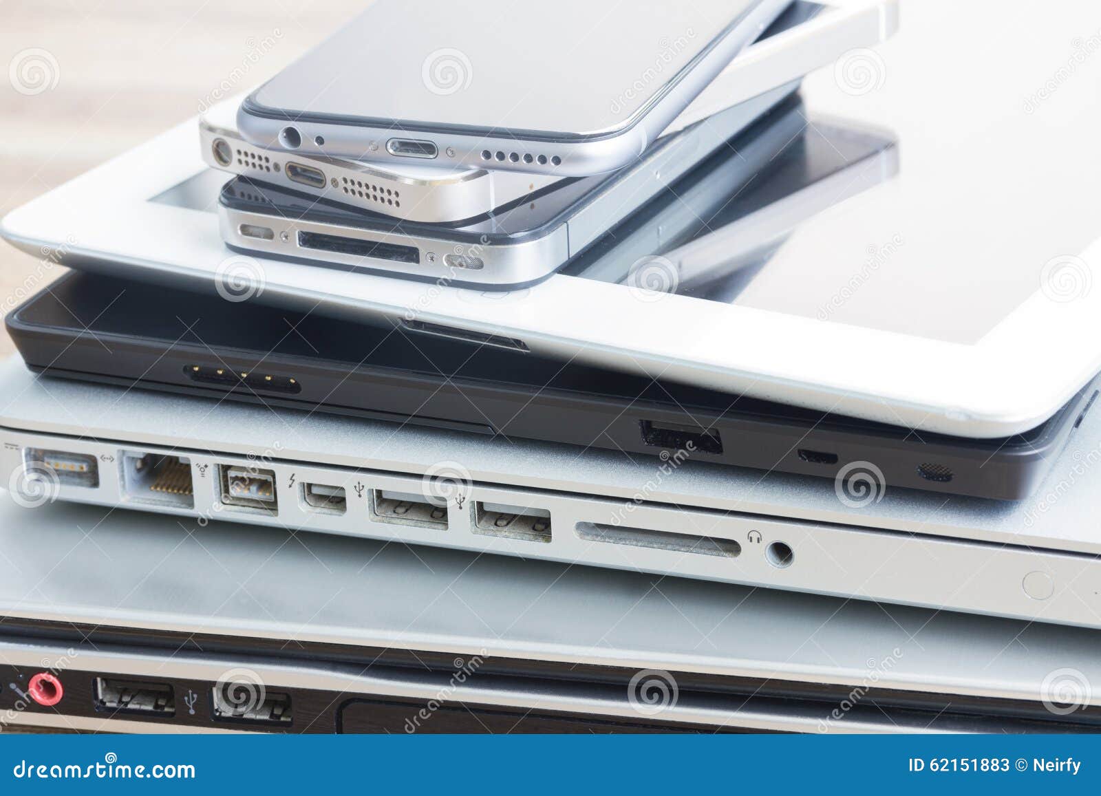 Pile of devices stock image. Image of information, service - 62151883