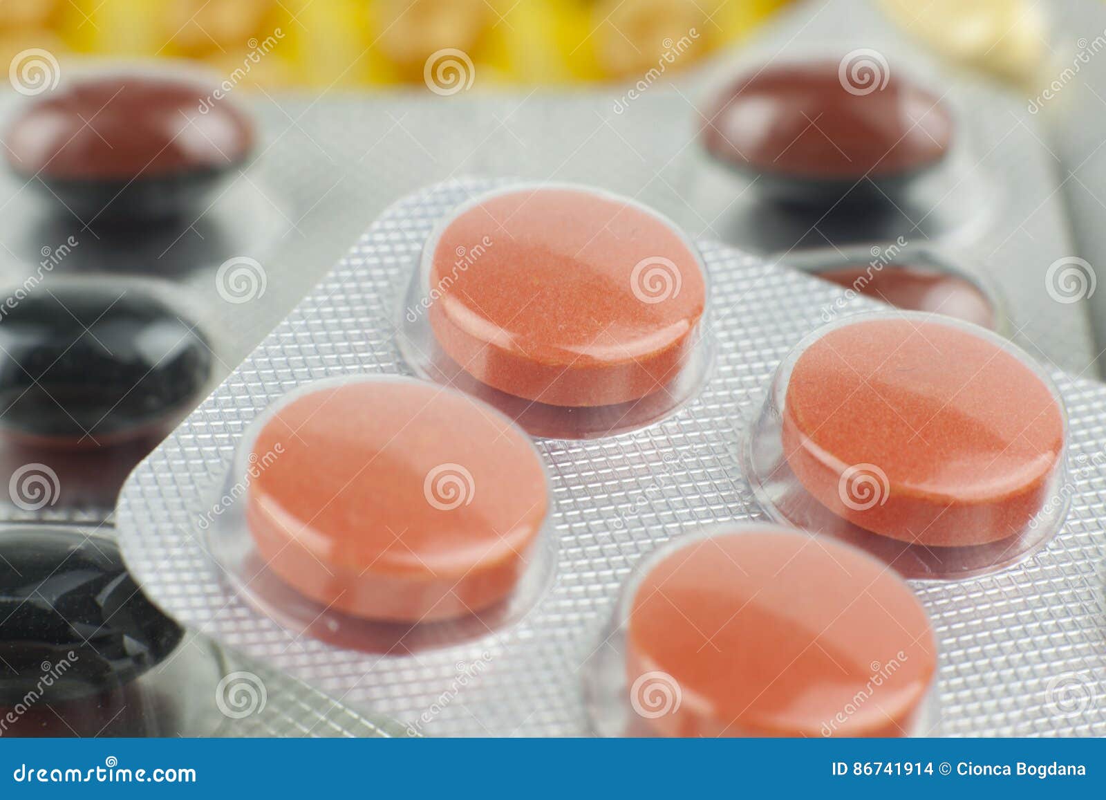 Pile of Different Color Pills Stock Photo - Image of disease, inject ...