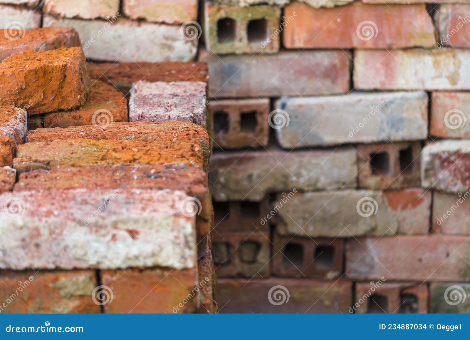 Old Building Materials - Stacked Bricks Stock Photo - Image of ...