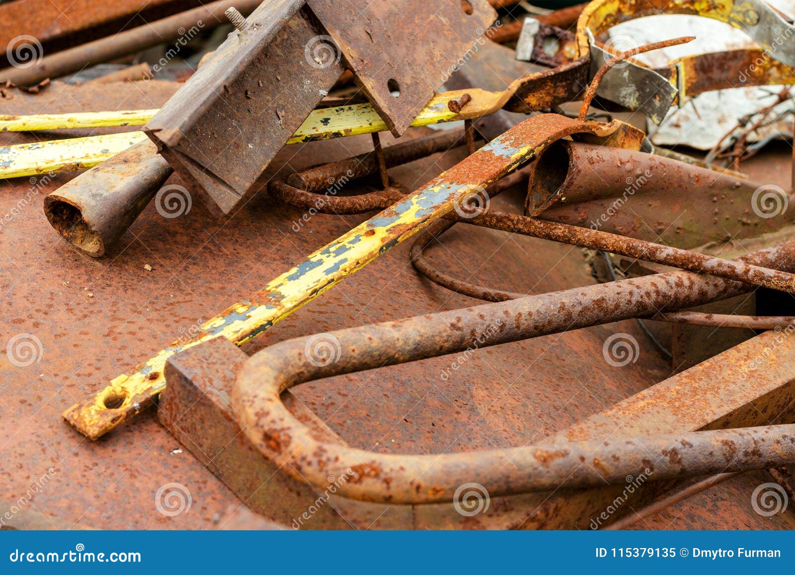 Pile of Different Old, Rusted Scrap Metal. Stock Image - Image of scrap ...