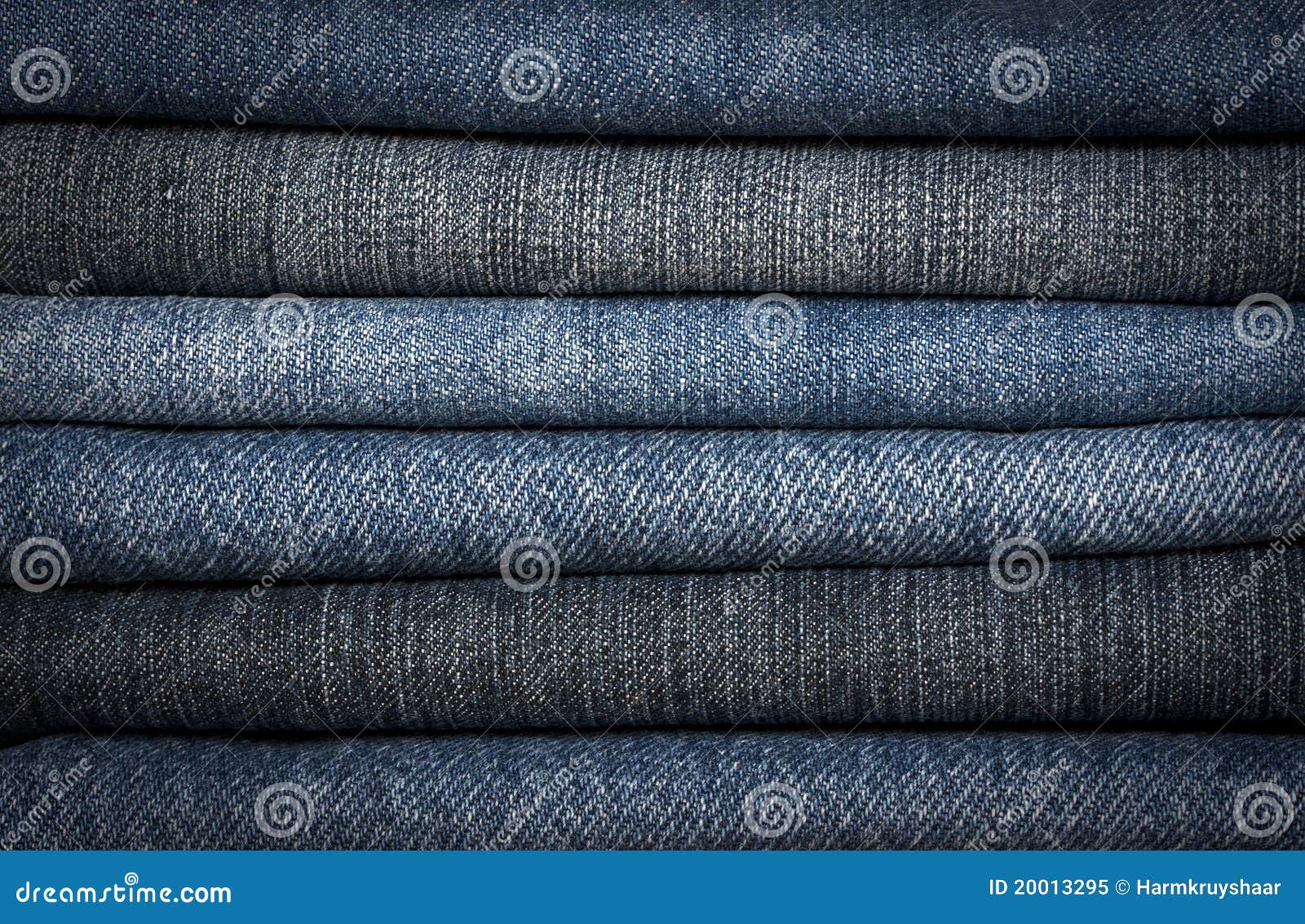 A Pile of Different Types of Blue Denim Jeans Clos Stock Image - Image ...