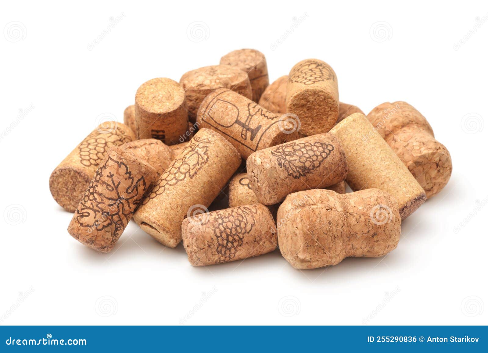 Pile of Different Wine Corks Stock Photo - Image of group, food: 255290836