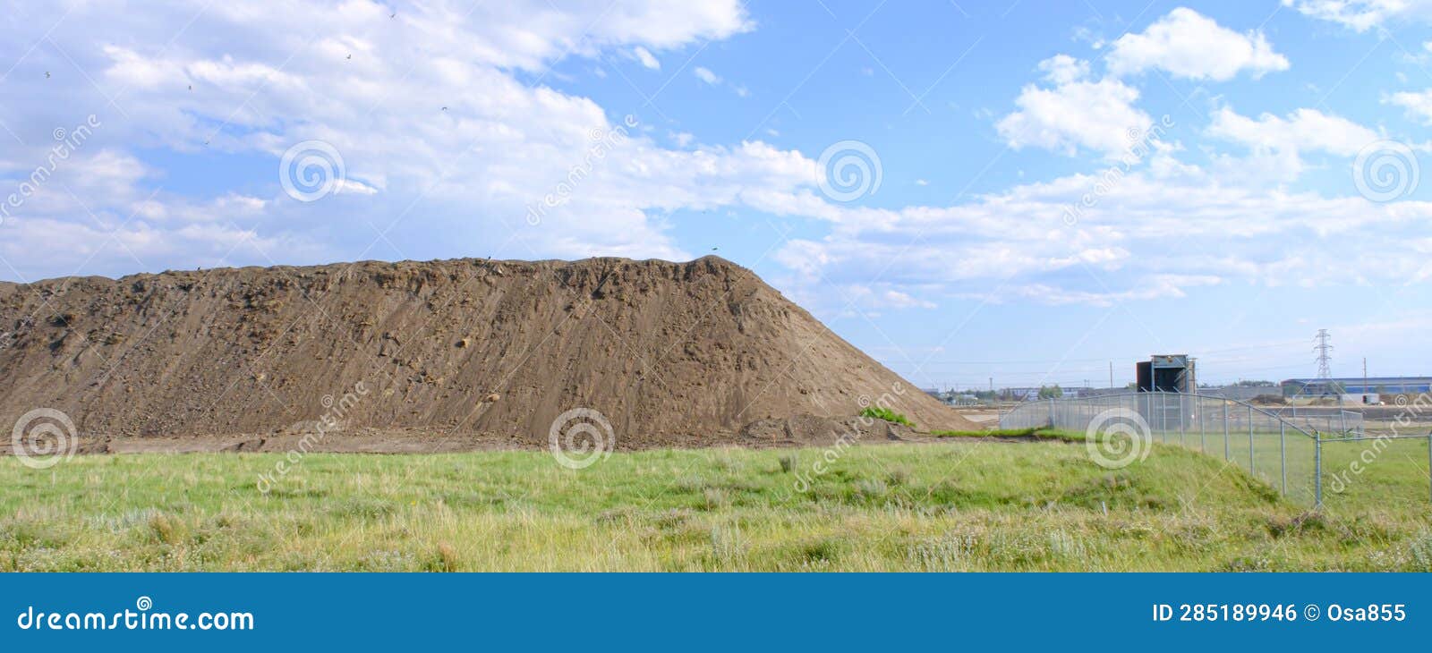 Pile of Dirt Excavated for a New Construction Development Stock Photo ...