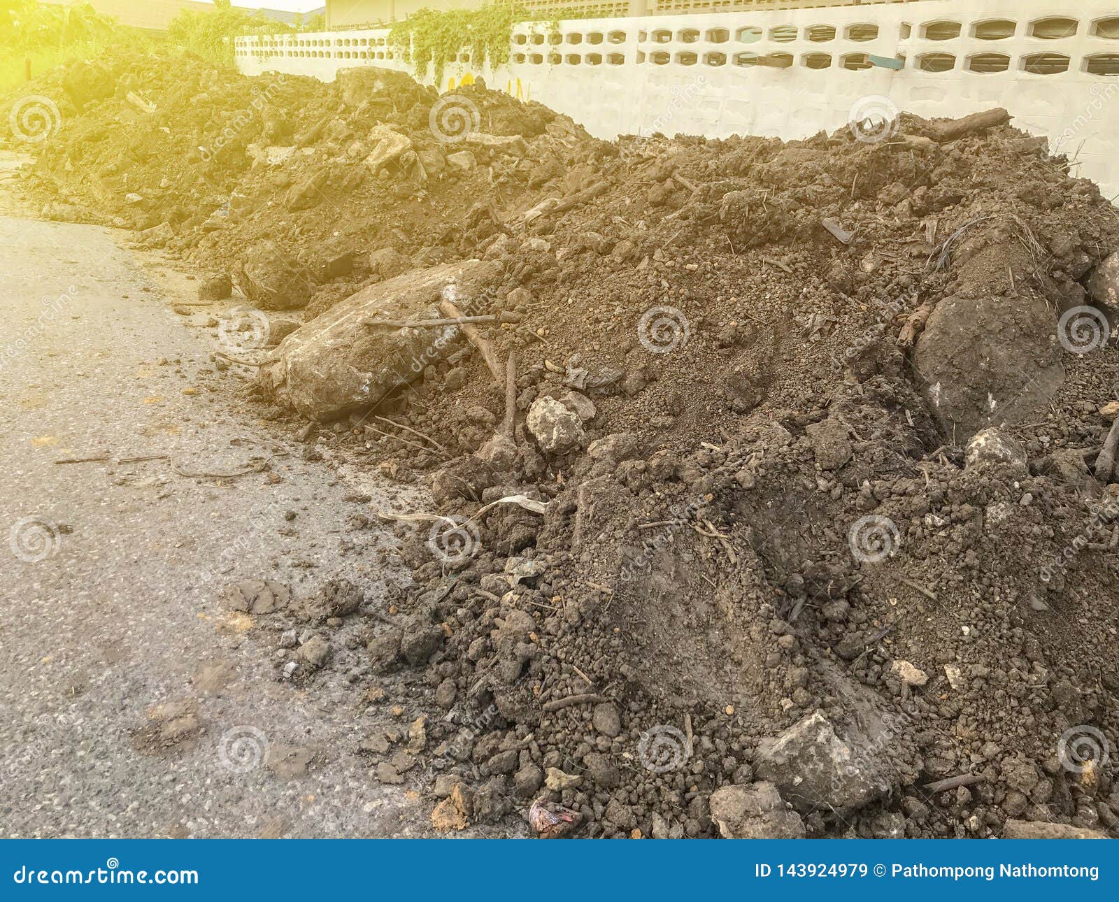 Pile of Dirt for Construction Stock Image - Image of build ...