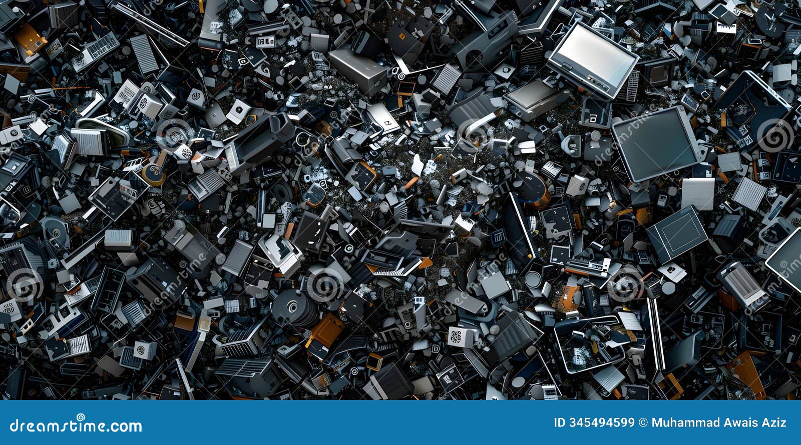 Pile of Discarded Electronics Background, E-Waste Dump Background - Ai ...