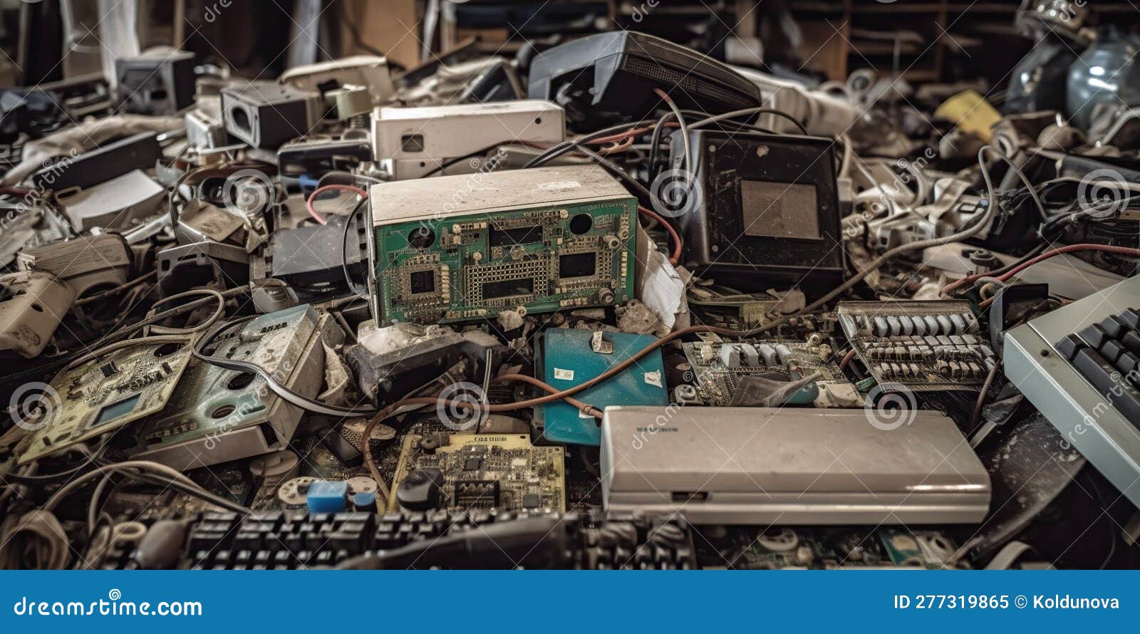 A Pile of Discarded Electronics, Highlighting the Increasing Problem of ...