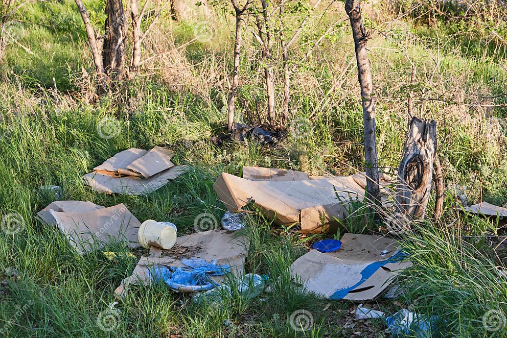 Pile Discarded Garbage, Pollution Ecology and Environment Stock Photo ...