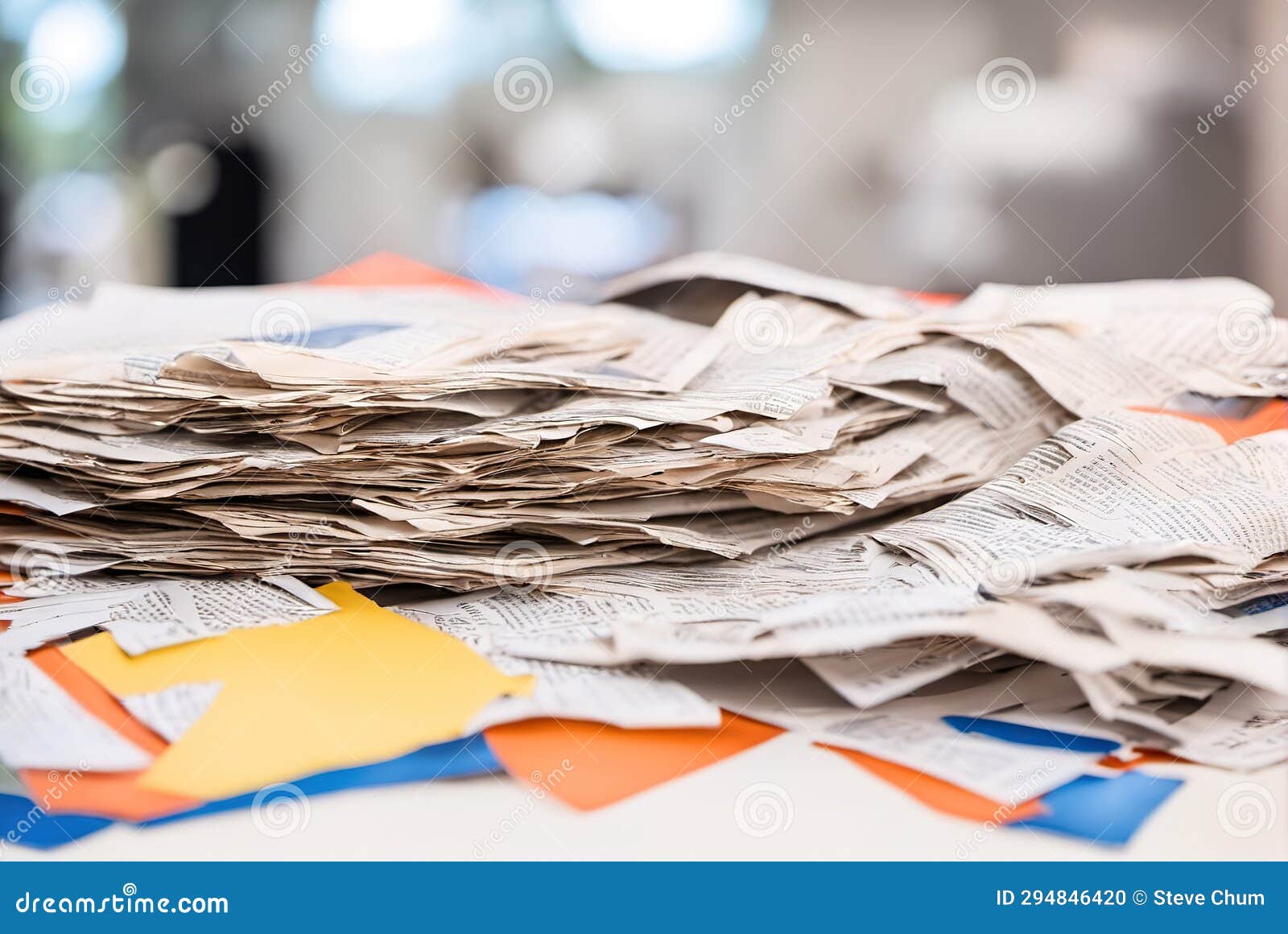 A Pile of Discarded, Messy and Torn Old Newspapers Stock Photo - Image ...