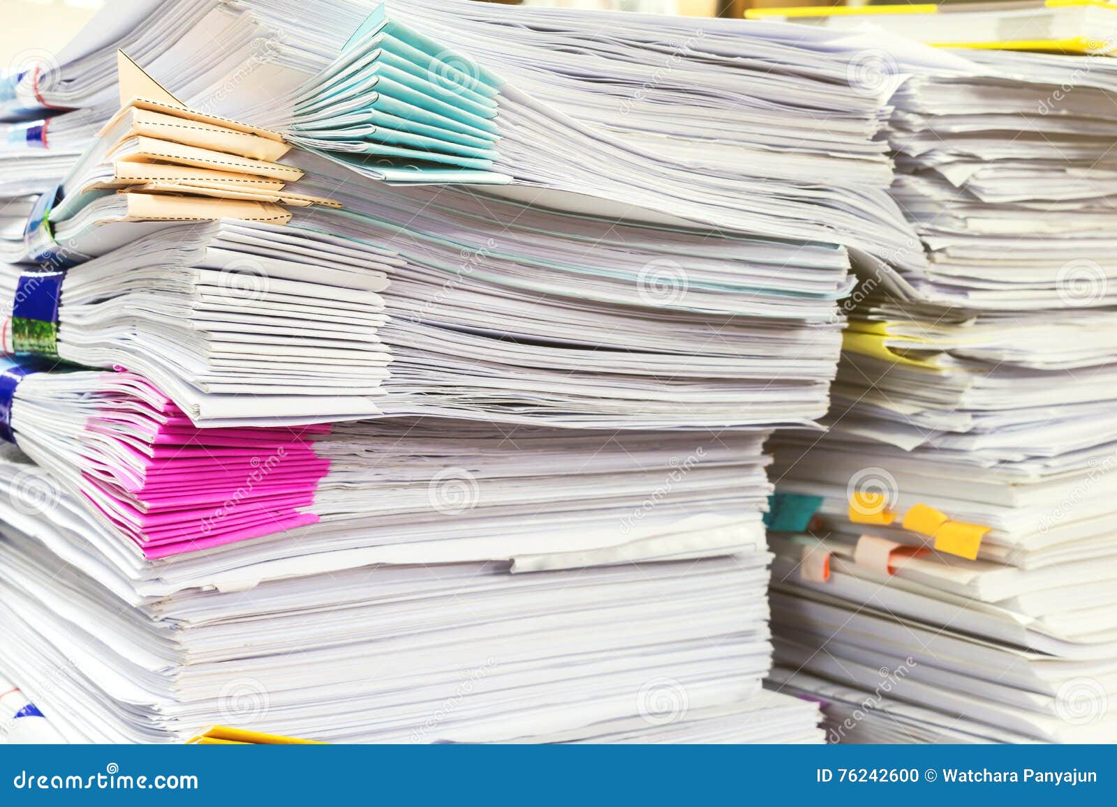 Pile of document stock photo. Image of paper, messy, page - 76242600